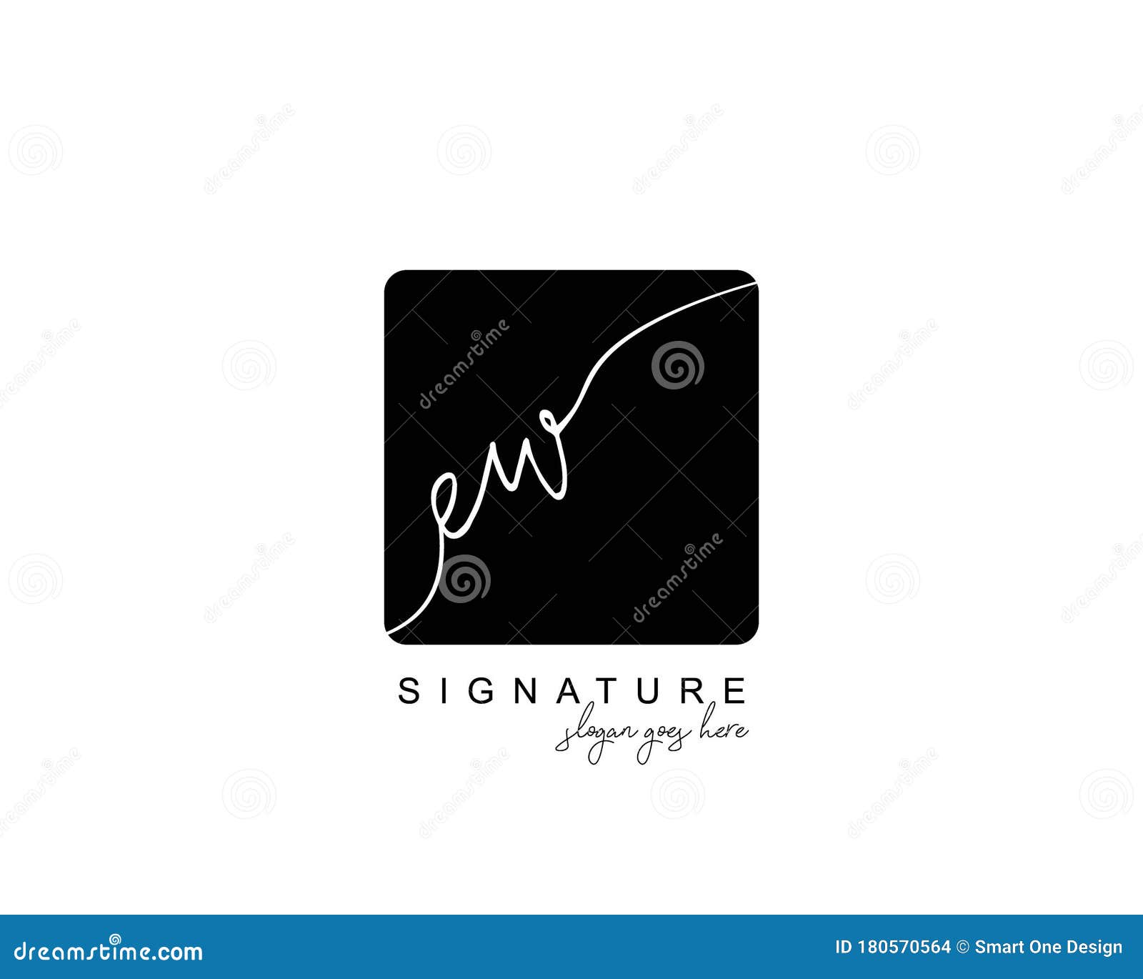 Initial EW Signature Logo Template Vector Stock Vector - Illustration ...