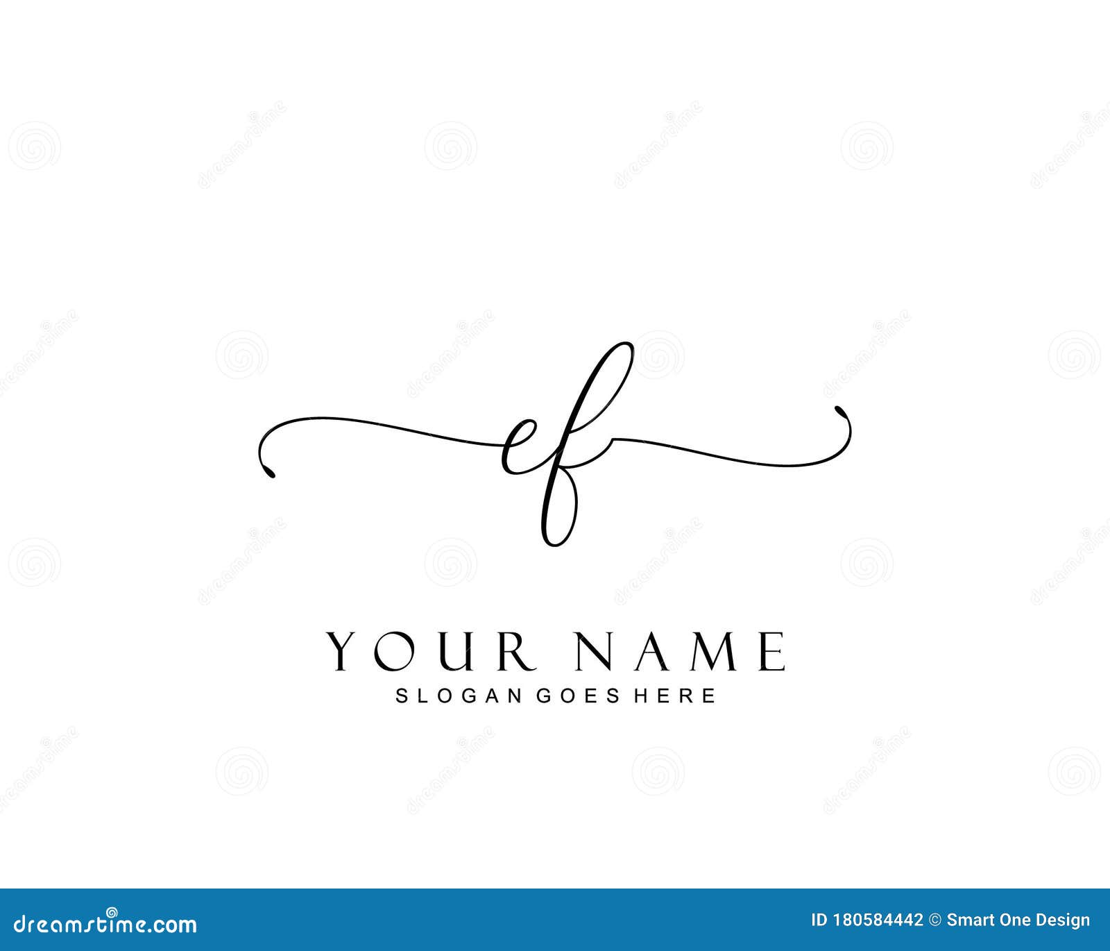 Initial EF Signature Logo Template Vector Stock Vector - Illustration ...