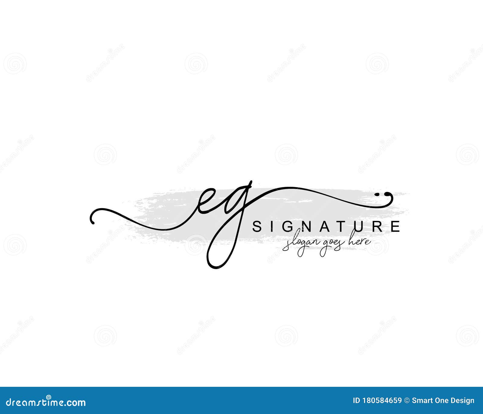 Initial EG Signature Logo Template Vector Stock Vector - Illustration ...