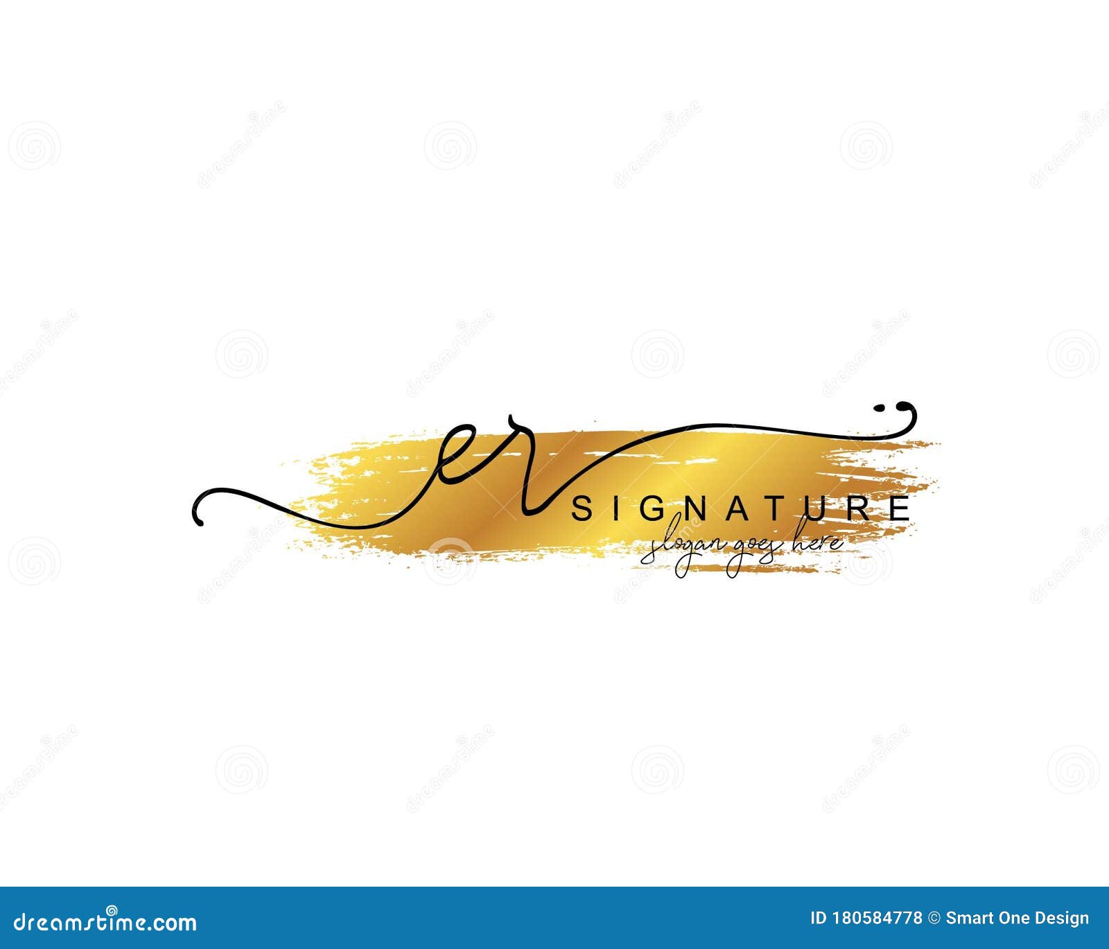 Initial ER Signature Logo Template Vector Stock Vector - Illustration ...