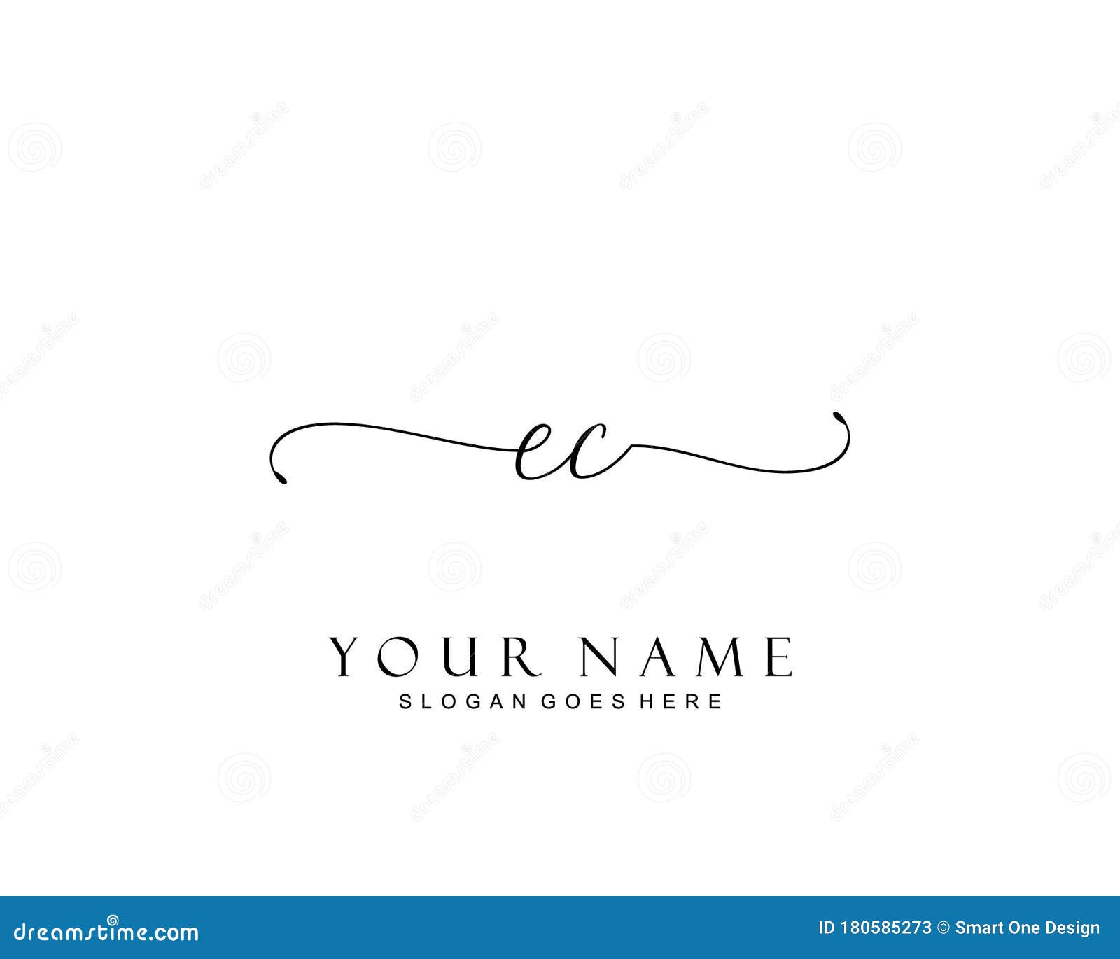 Initial EC Signature Logo Template Vector Stock Vector - Illustration ...