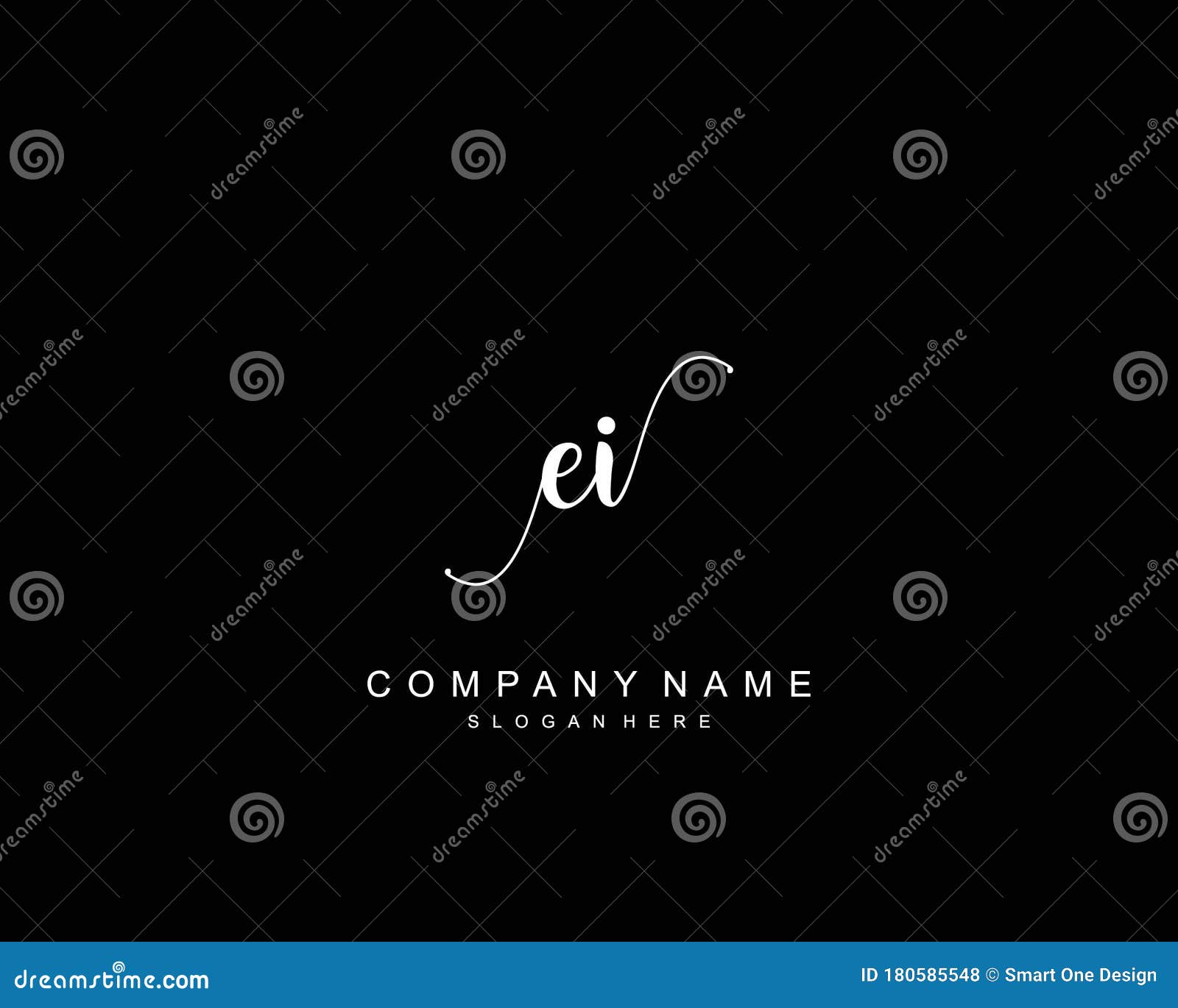 Initial EI Signature Logo Template Vector Stock Vector - Illustration ...