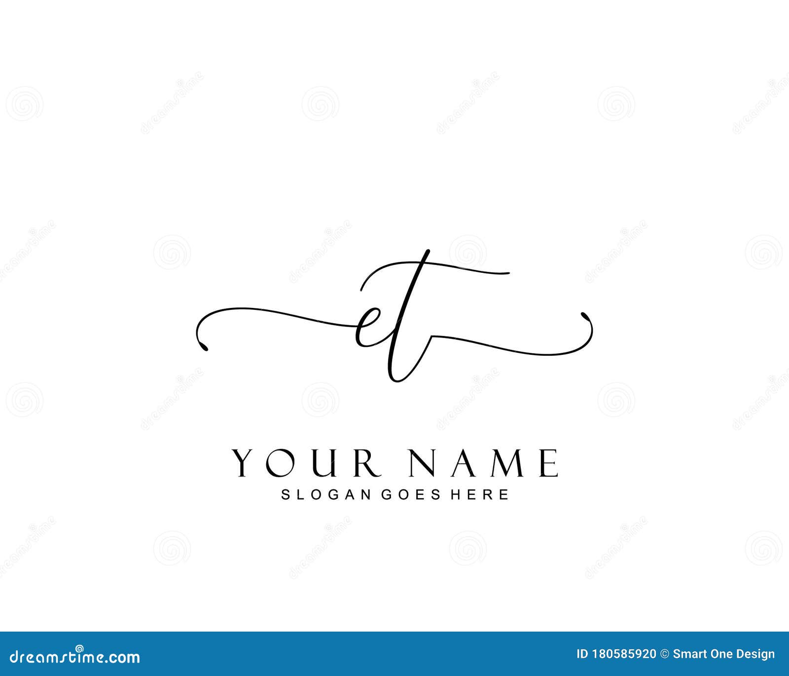 Initial ET Signature Logo Template Vector Stock Vector - Illustration ...
