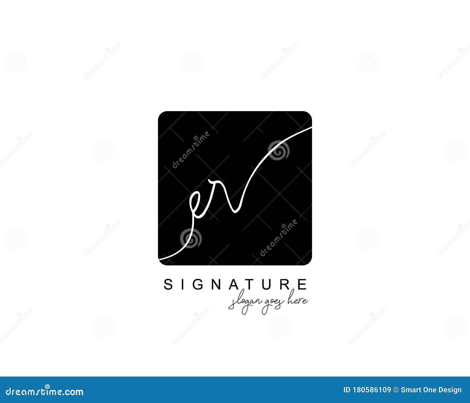 Initial ER Signature Logo Template Vector Stock Vector - Illustration ...