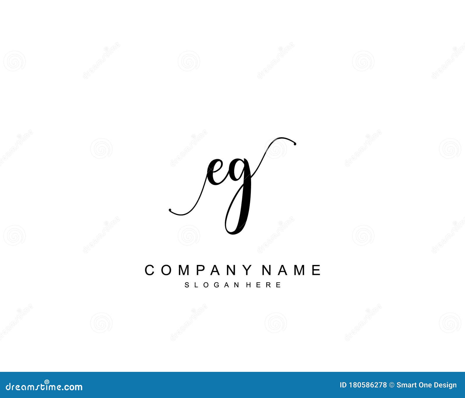 Initial EG Signature Logo Template Vector Stock Vector - Illustration ...