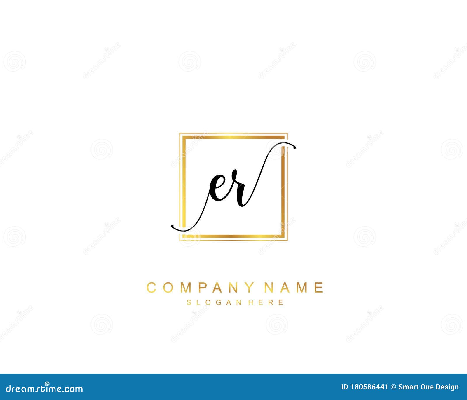 Initial ER Signature Logo Template Vector Stock Vector - Illustration ...