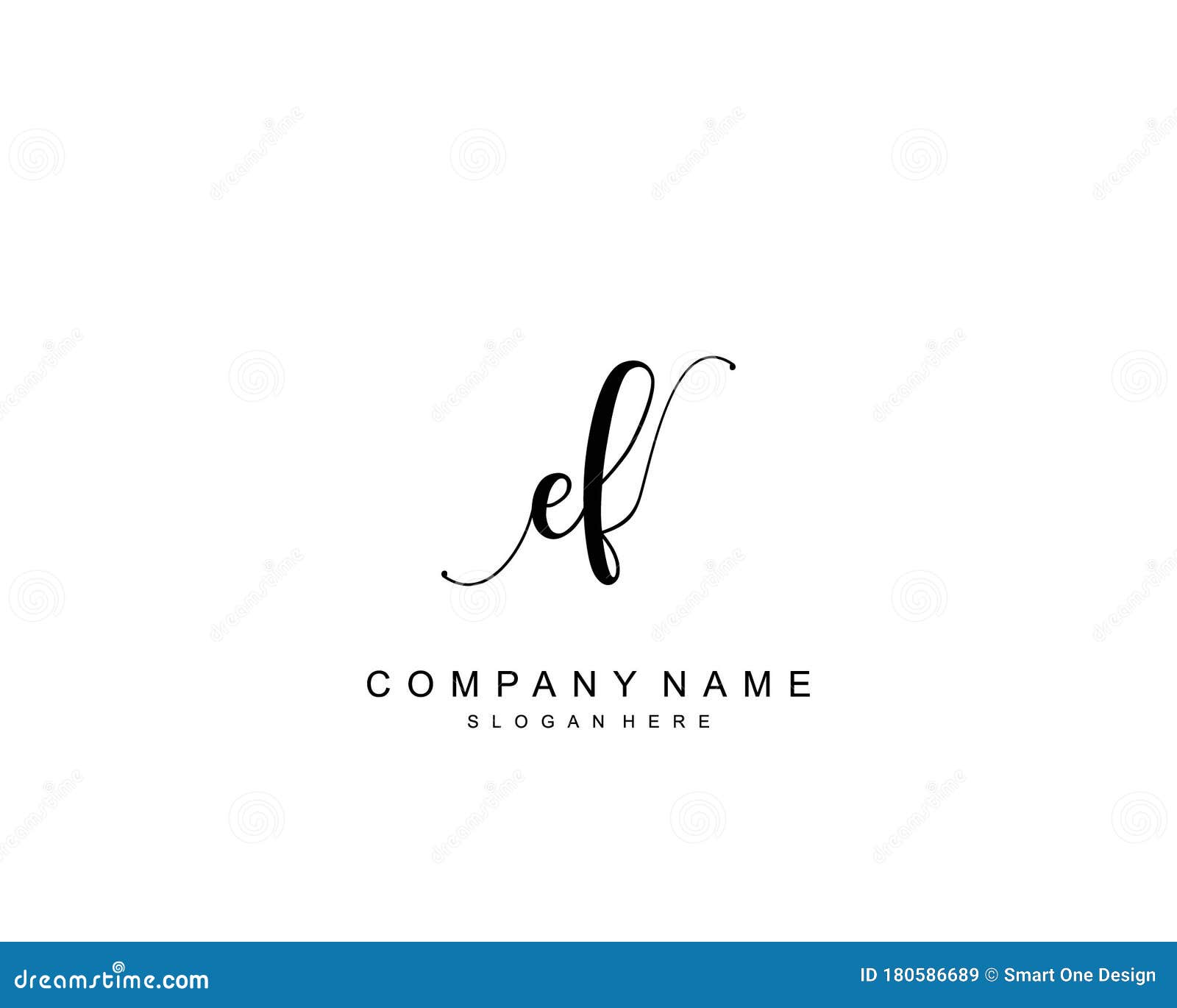 Initial EF Signature Logo Template Vector Stock Vector - Illustration ...