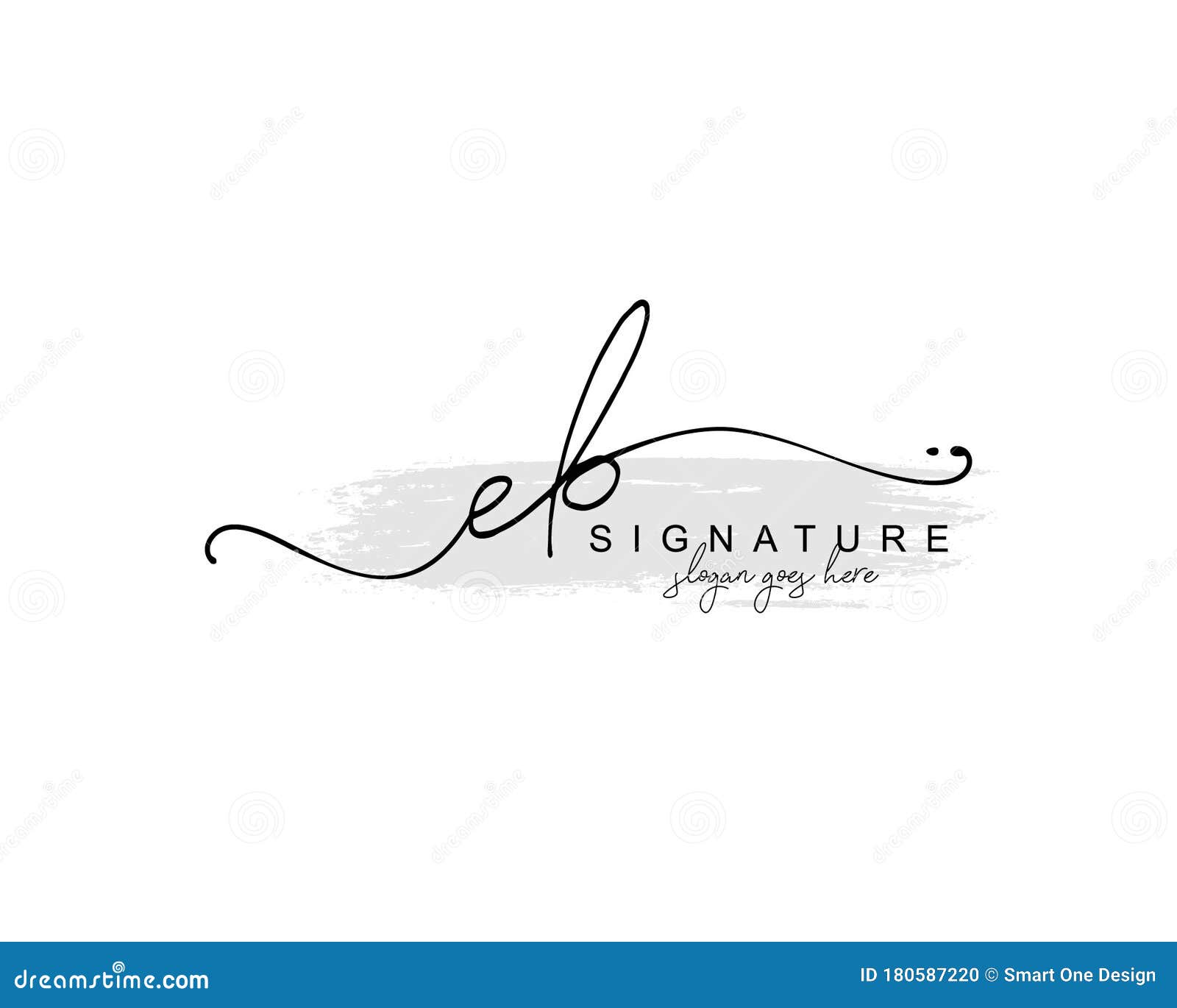 Initial EB Signature Logo Template Vector Stock Vector - Illustration ...