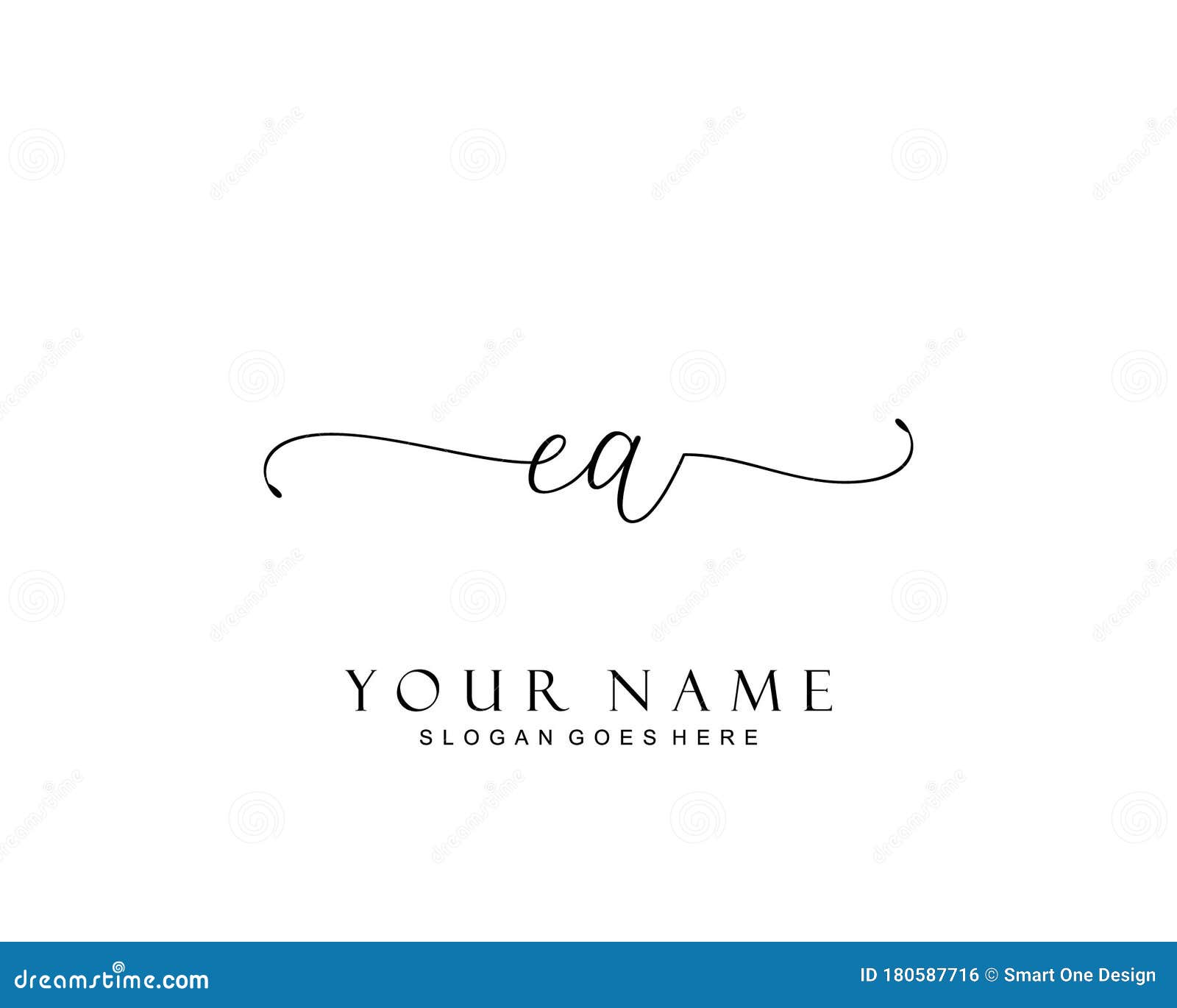 Initial EA Signature Logo Template Vector Stock Vector - Illustration ...