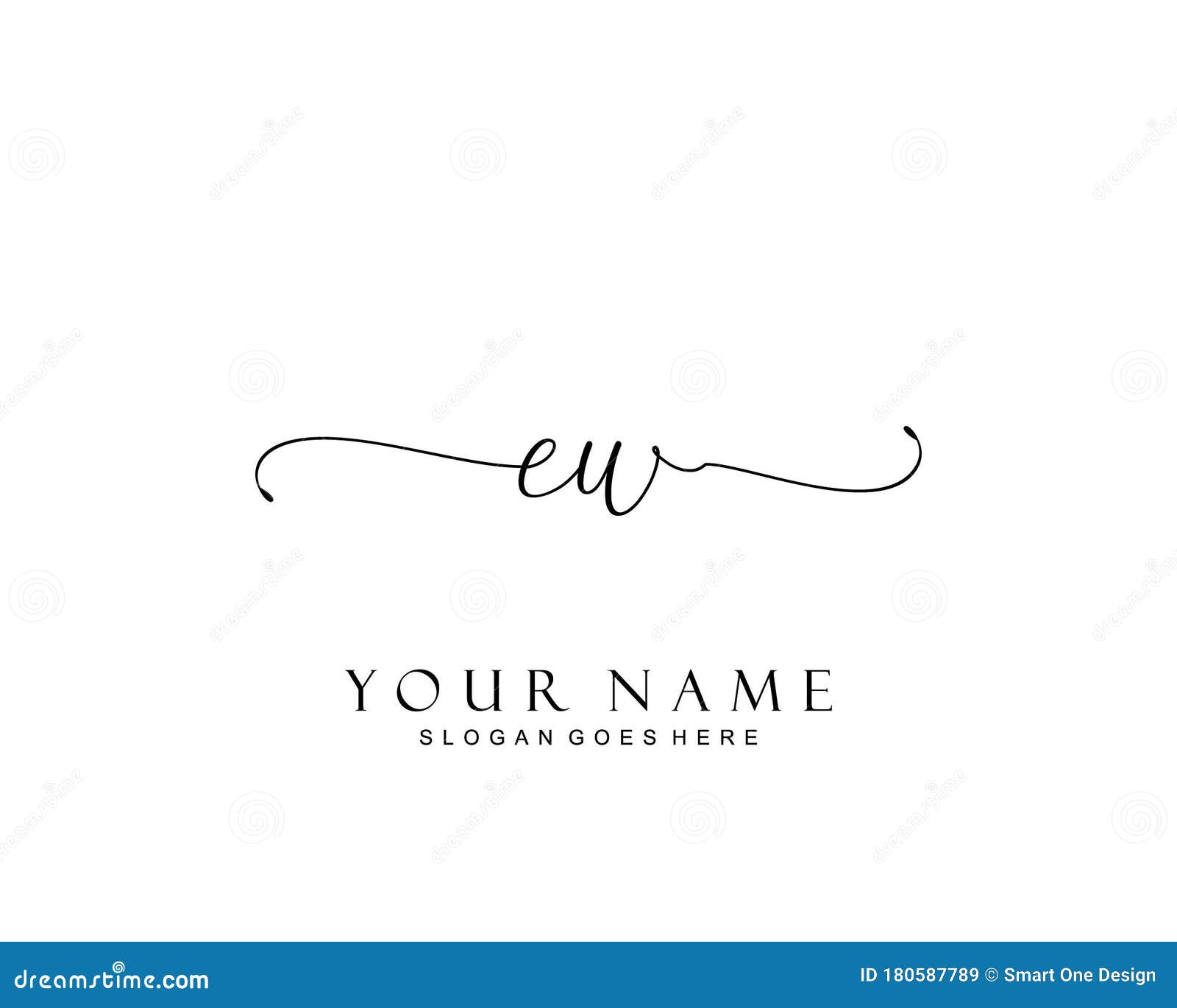 Initial EW Signature Logo Template Vector Stock Vector - Illustration ...