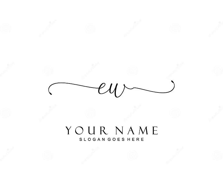 Initial EW Signature Logo Template Vector Stock Vector - Illustration ...