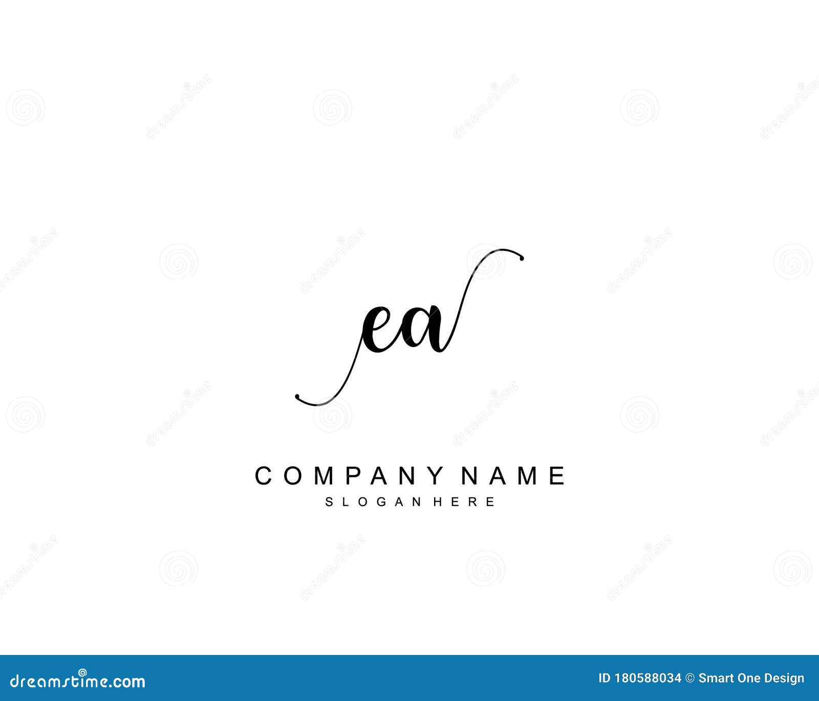 Initial EA Signature Logo Template Vector Stock Vector - Illustration ...
