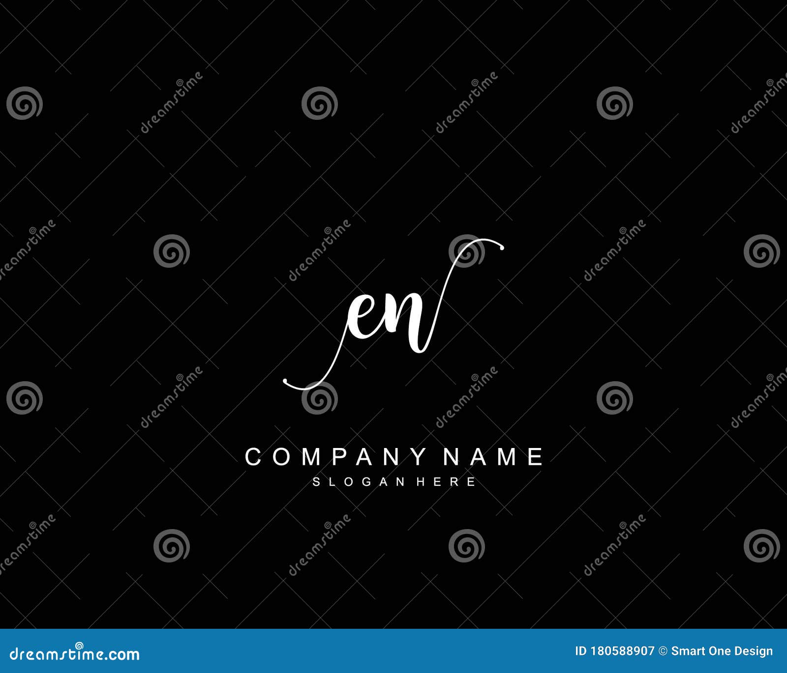 Initial EN Signature Logo Template Vector Stock Vector - Illustration ...