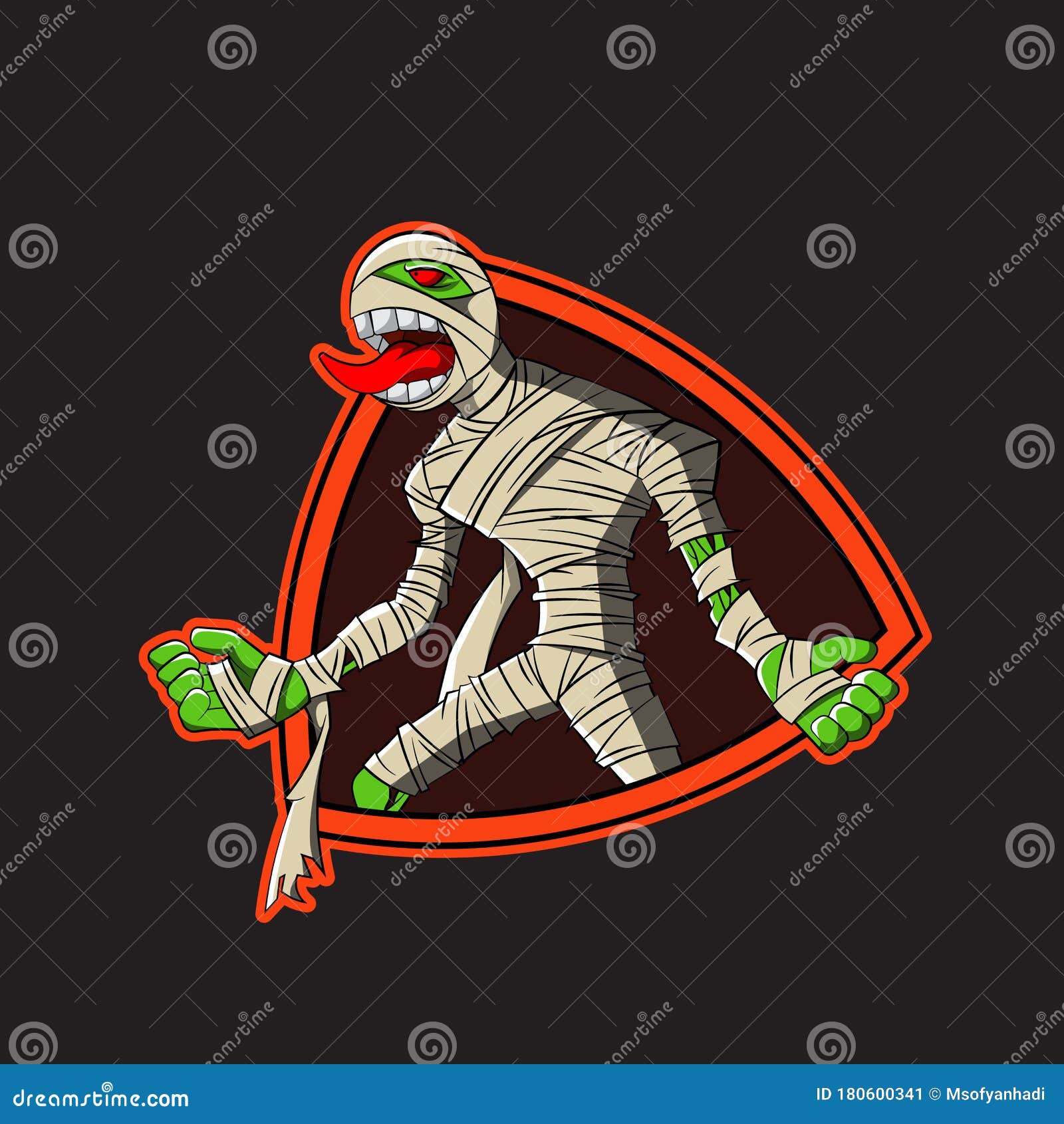 Mummy Esport Mascot Logo Design Stock Vector - Illustration of pyramid ...