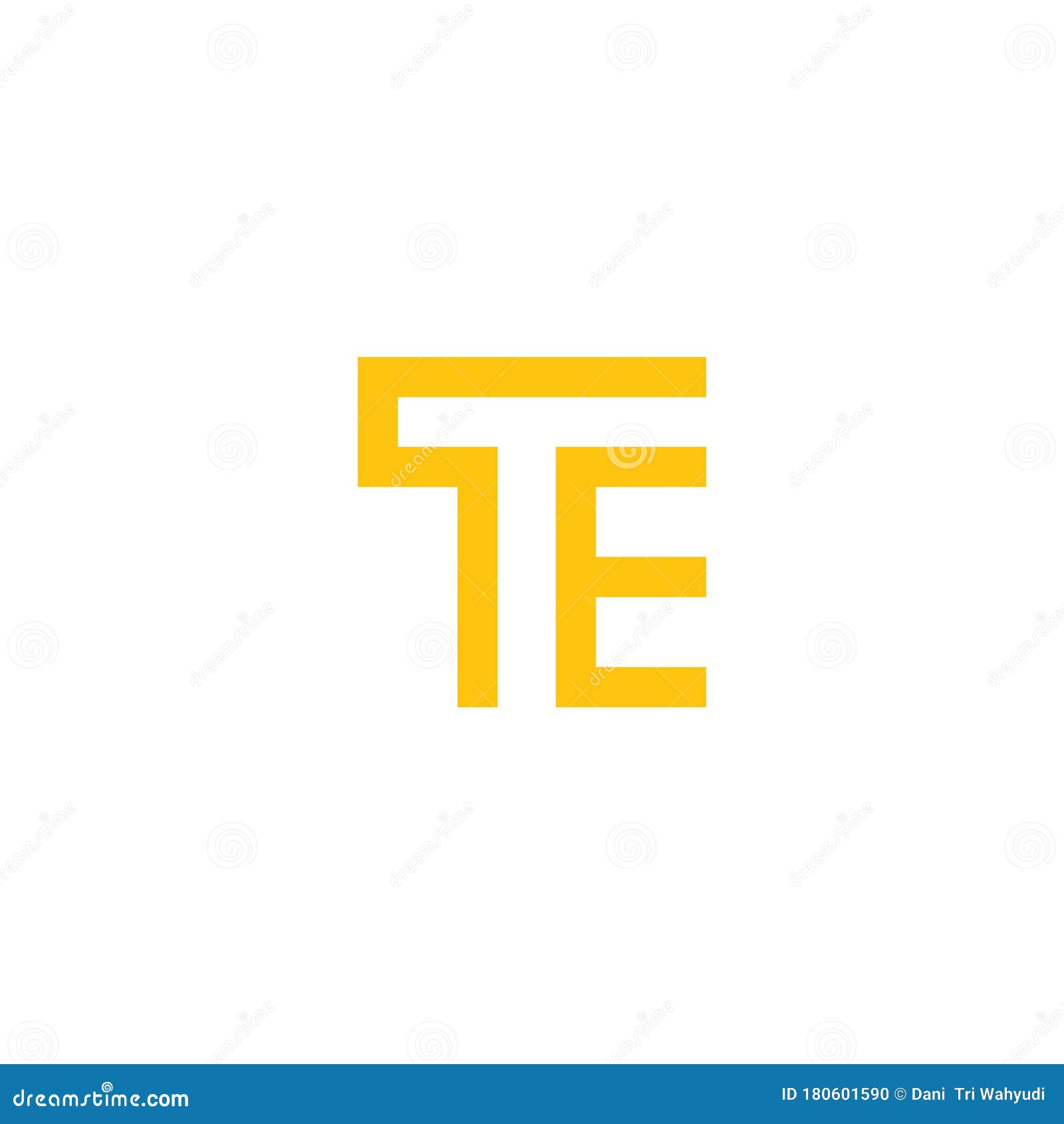 TE Letter Logo Icon Design Template Elements Stock Vector ...