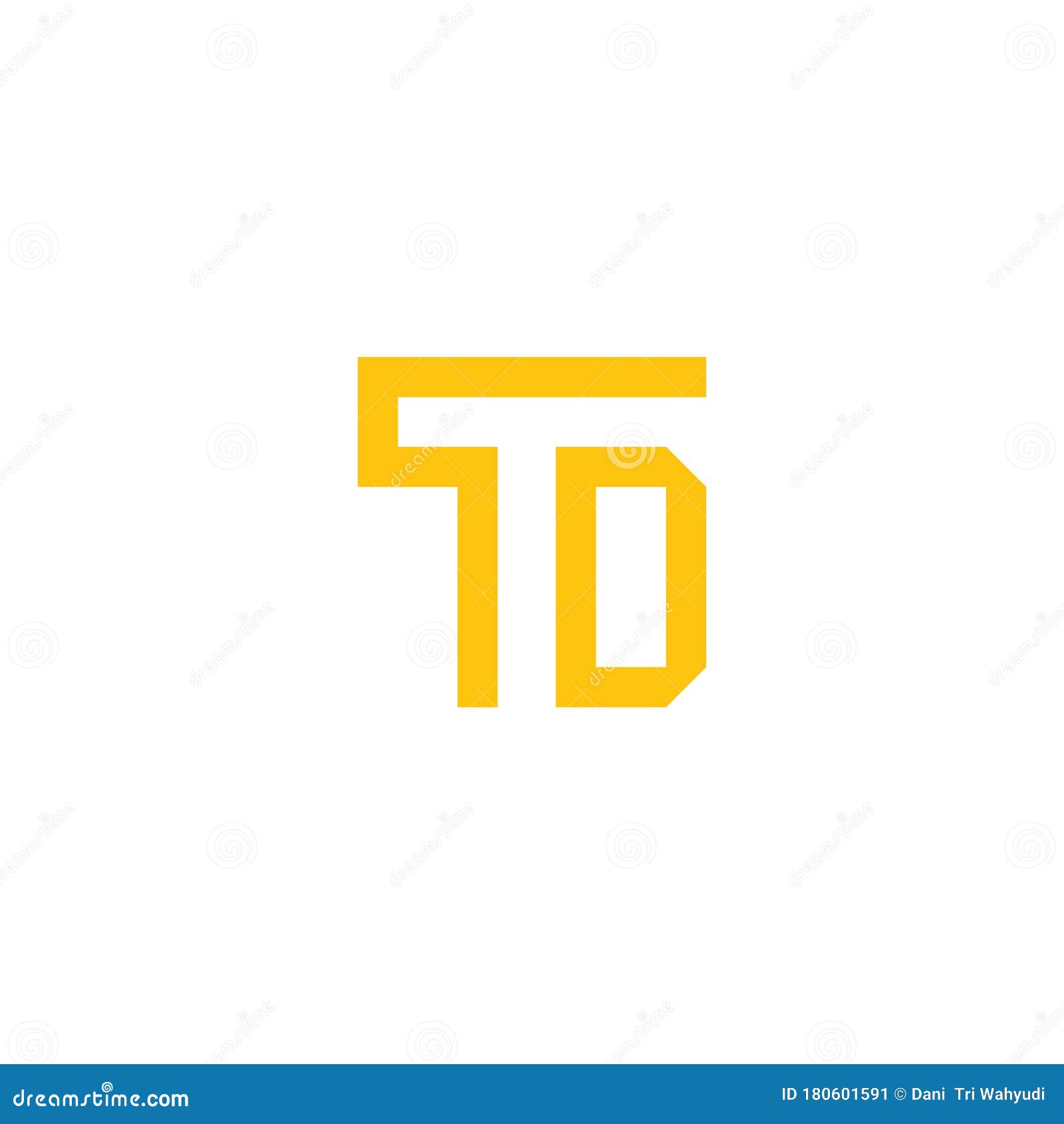 TD Letter Logo Icon Design Template Elements Stock Vector ...
