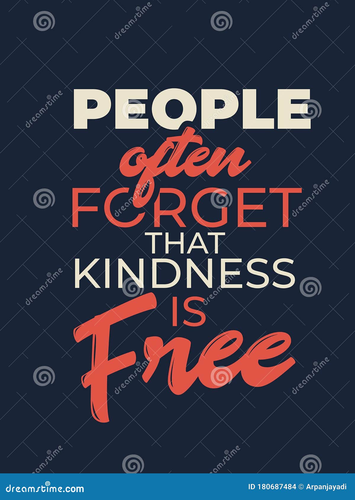 Kindness Quote Poster Design. People Often Forget that Kindness If Free ...