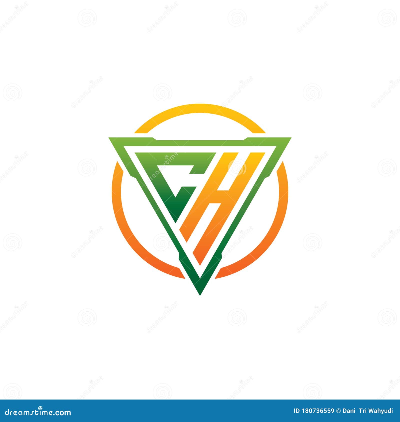 CH Letter Logo Icon Design Template Elements Stock Vector ...