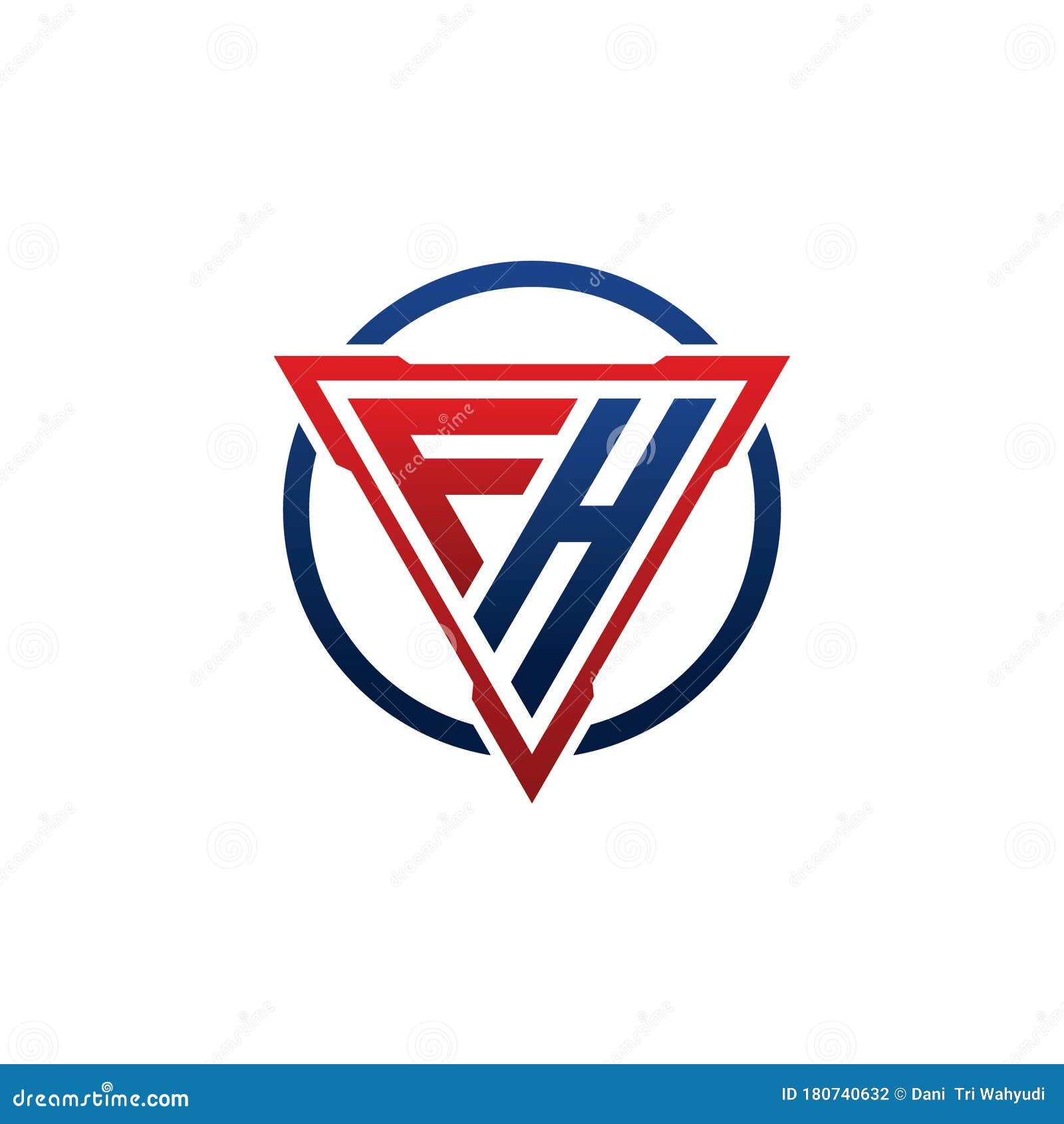 FH Letter Logo Icon Design Template Elements Stock Vector ...