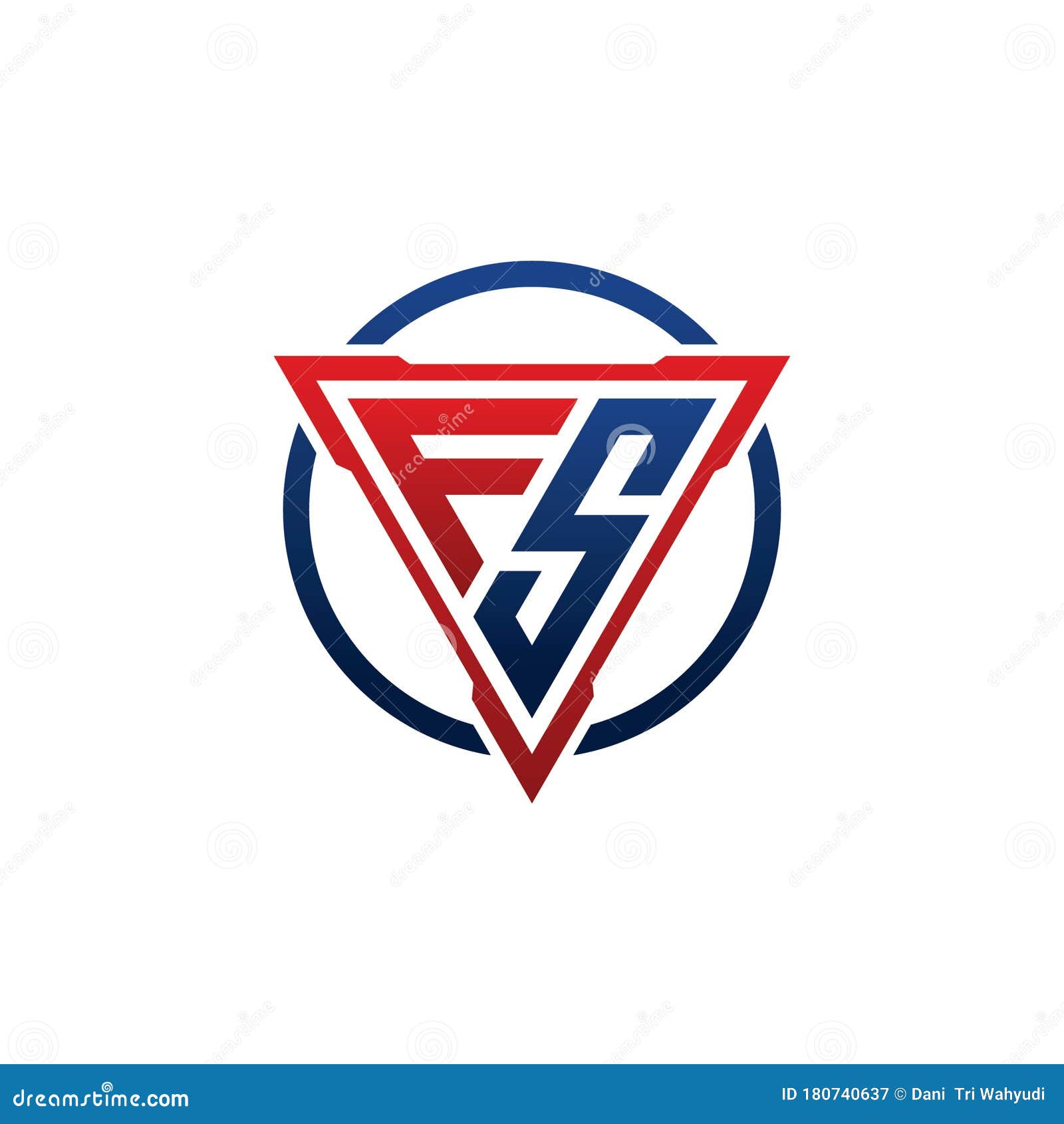 FS Letter Logo Icon Design Template Elements Stock Vector ...