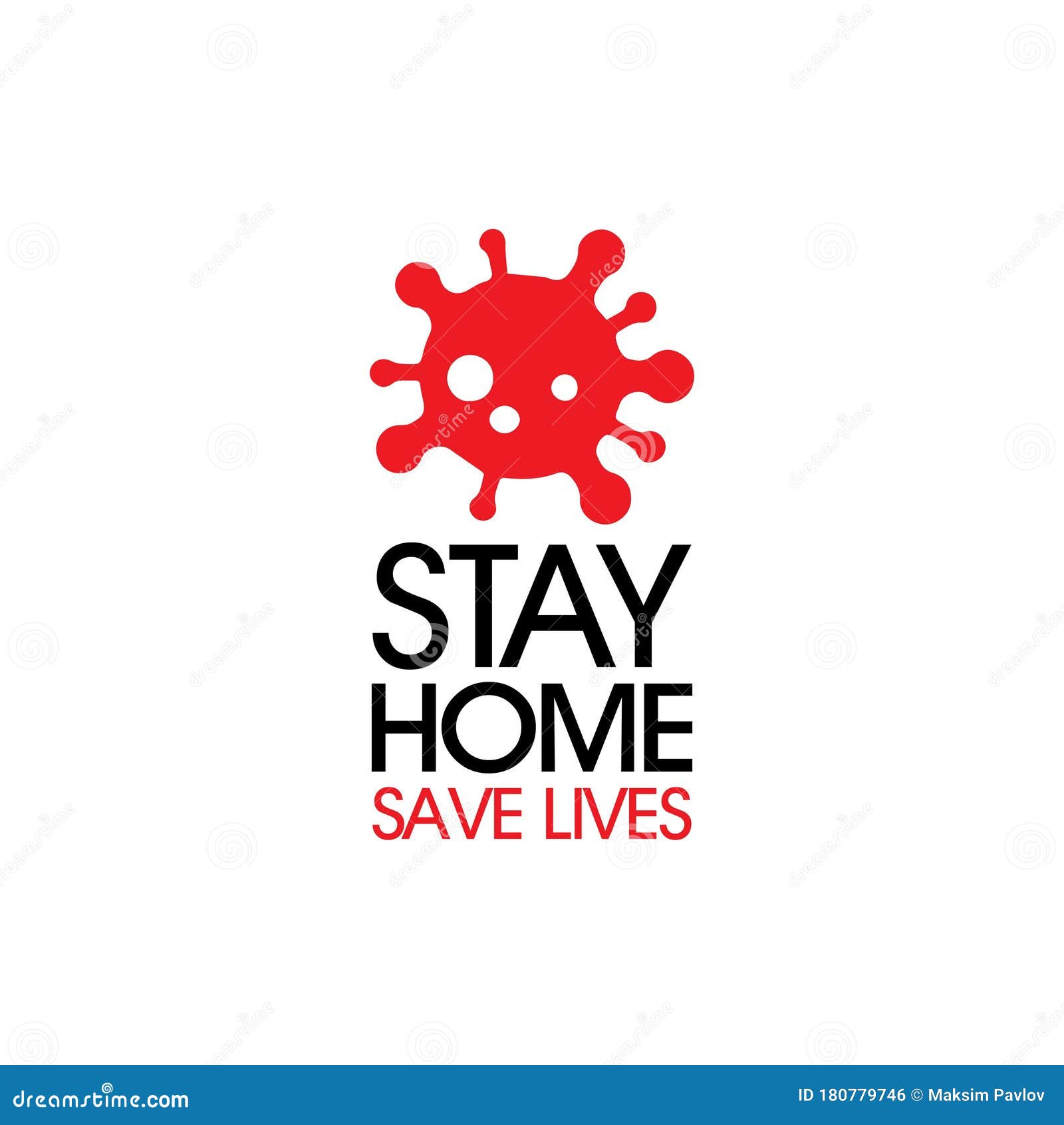 Coronavirus Covid-19 Concept Typography Design Logo on White Background ...