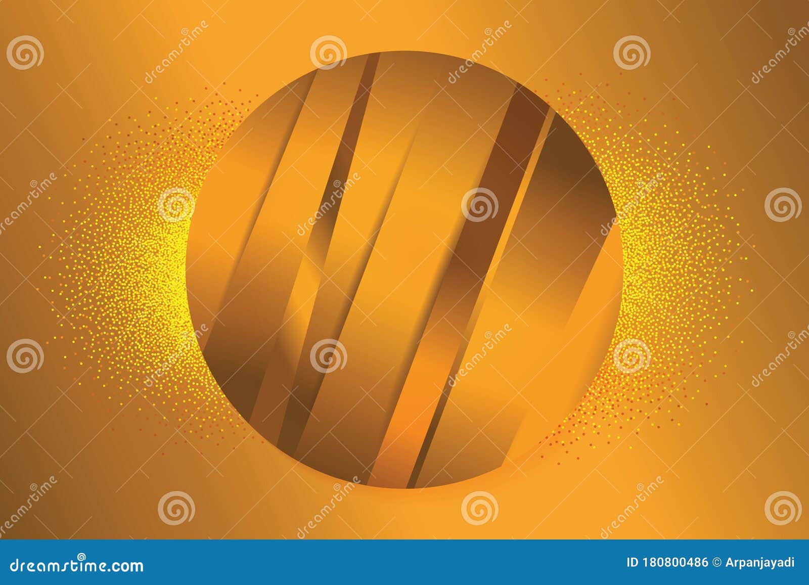 Gold Background with Sphere Illustration. Stock Vector - Illustration ...