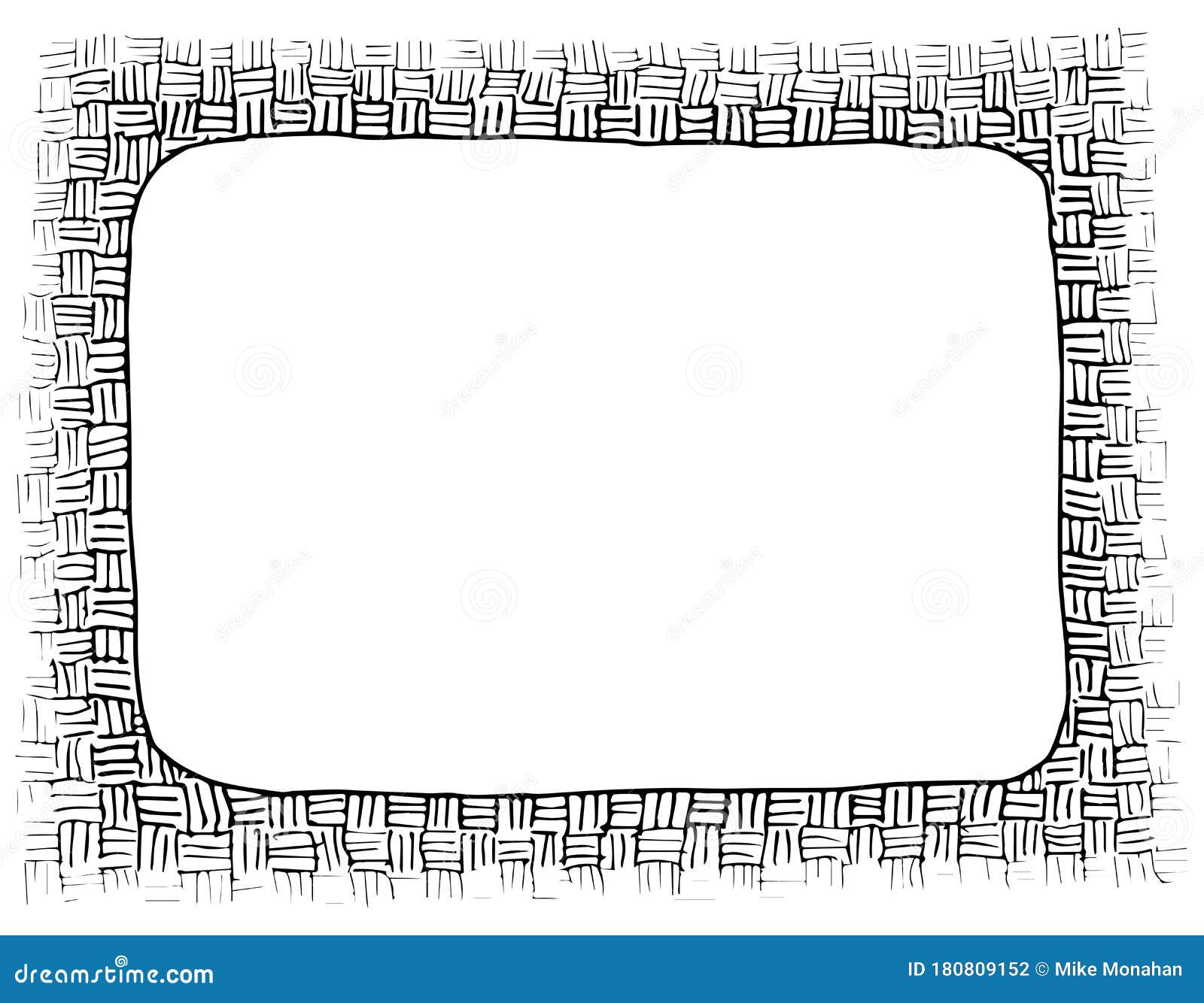 A Funky Sketchy Hand Drawn Border Stock Vector - Illustration of ...