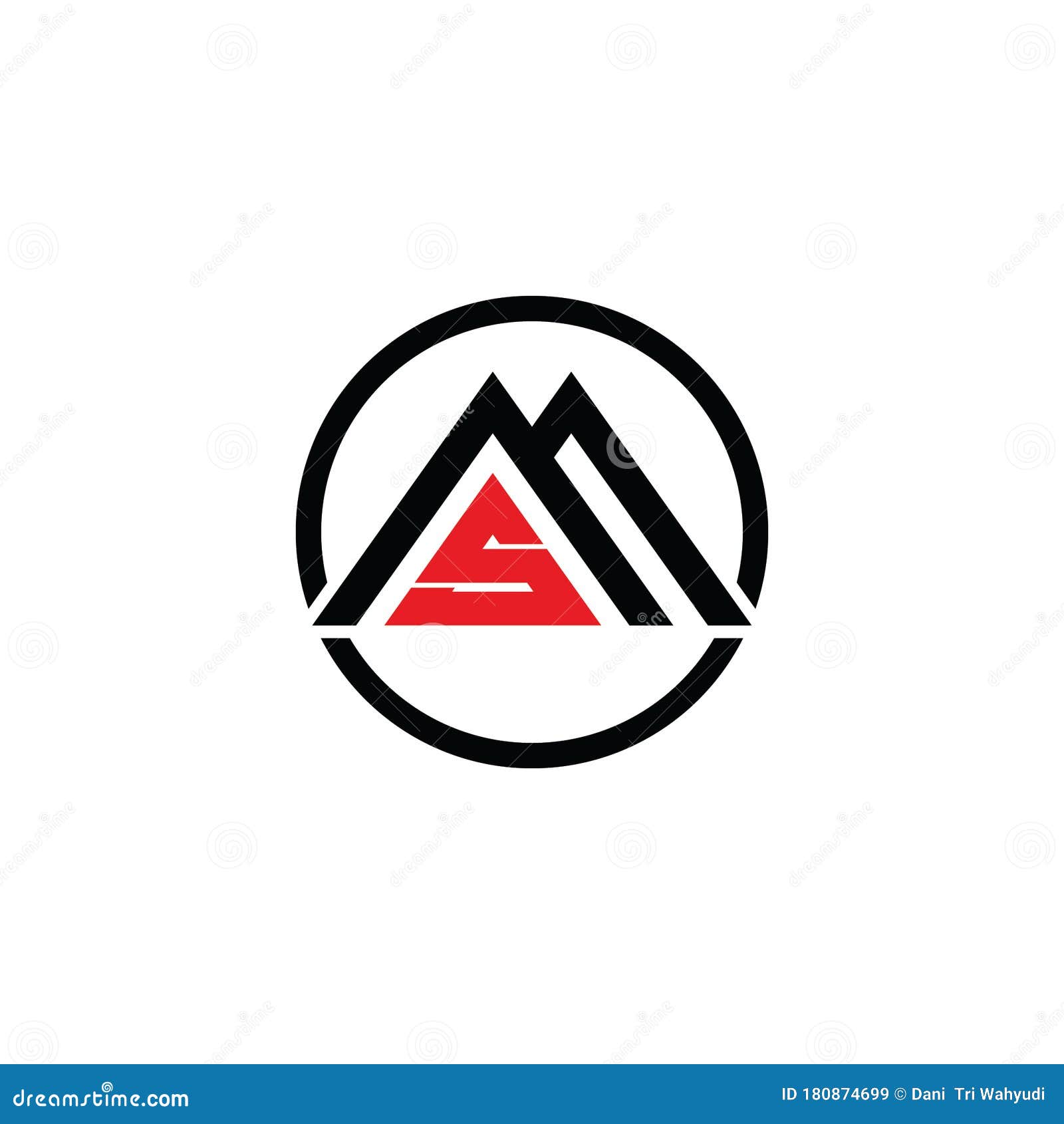 MS Letter Logo Icon Design Template Elements Stock Vector ...