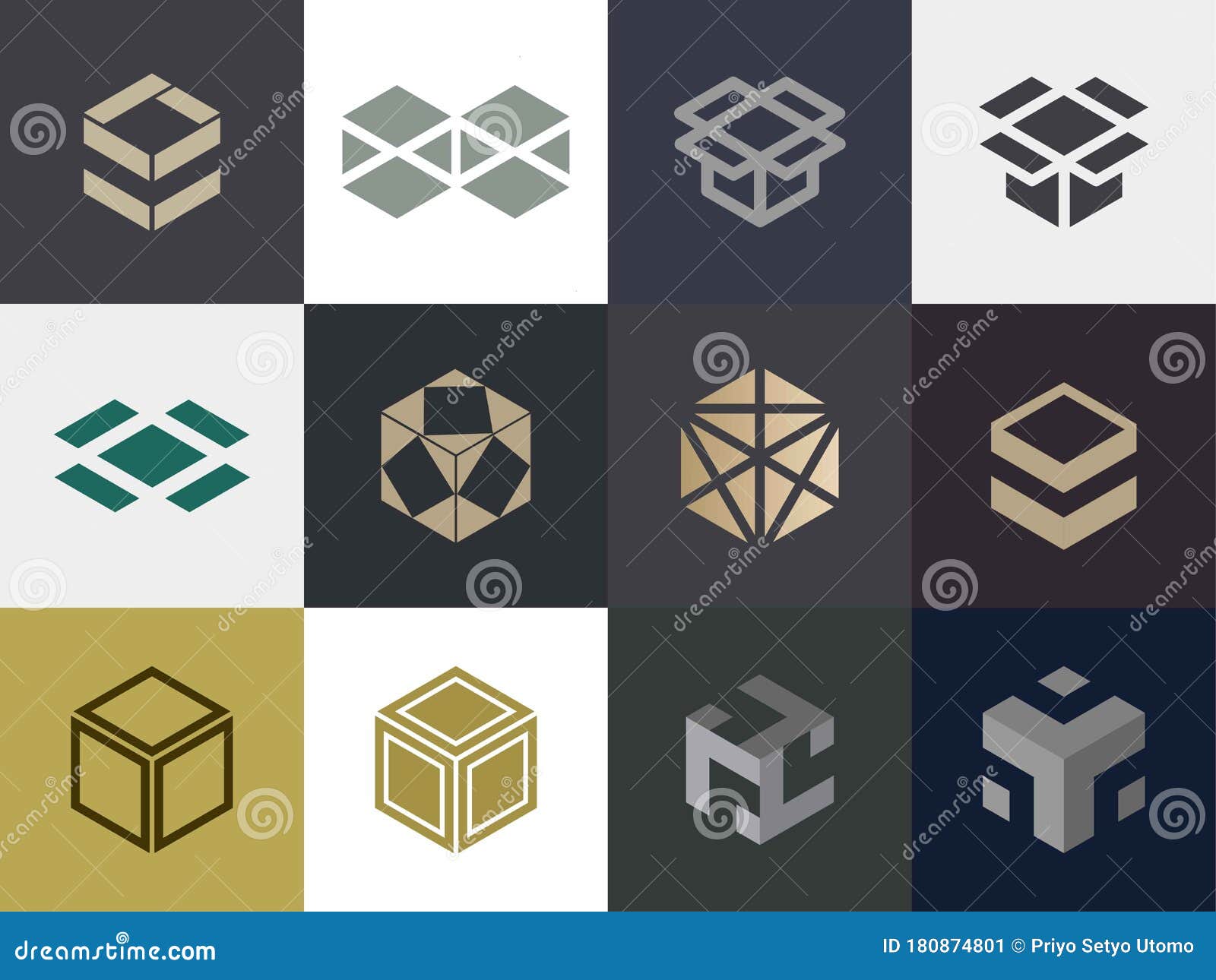 Set of Premium Box Logo Design Stock Vector - Illustration of designer ...