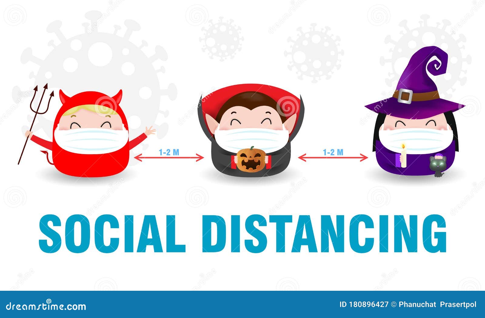 Coronavirus Prevention, COVID-19 and Social Distancing with Happy ...