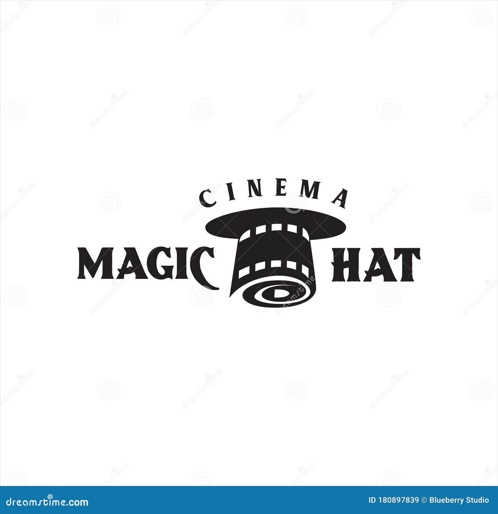 Hat Magic Movie Cinema Logo Hipster Retro Template Icon, Movie Video ...