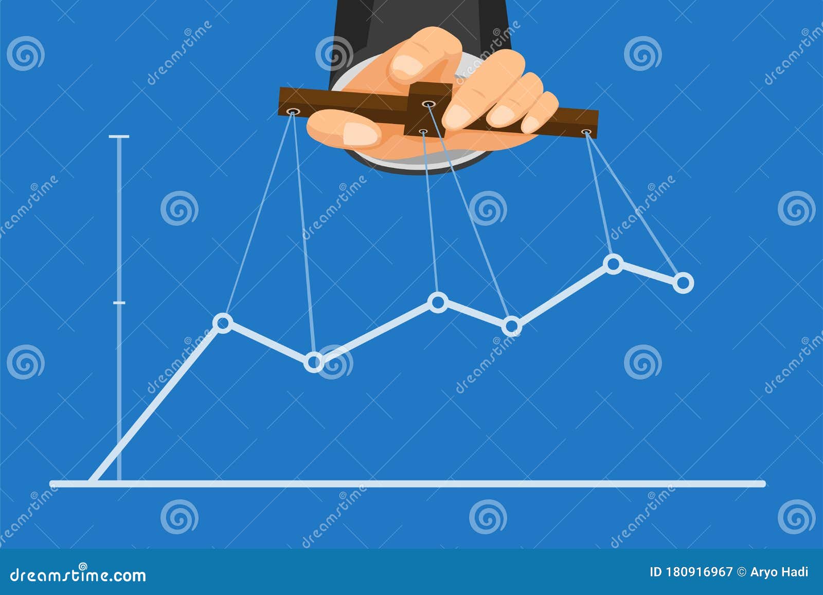 Controlling Business Puppet Concept Cartoon Vector | CartoonDealer.com ...