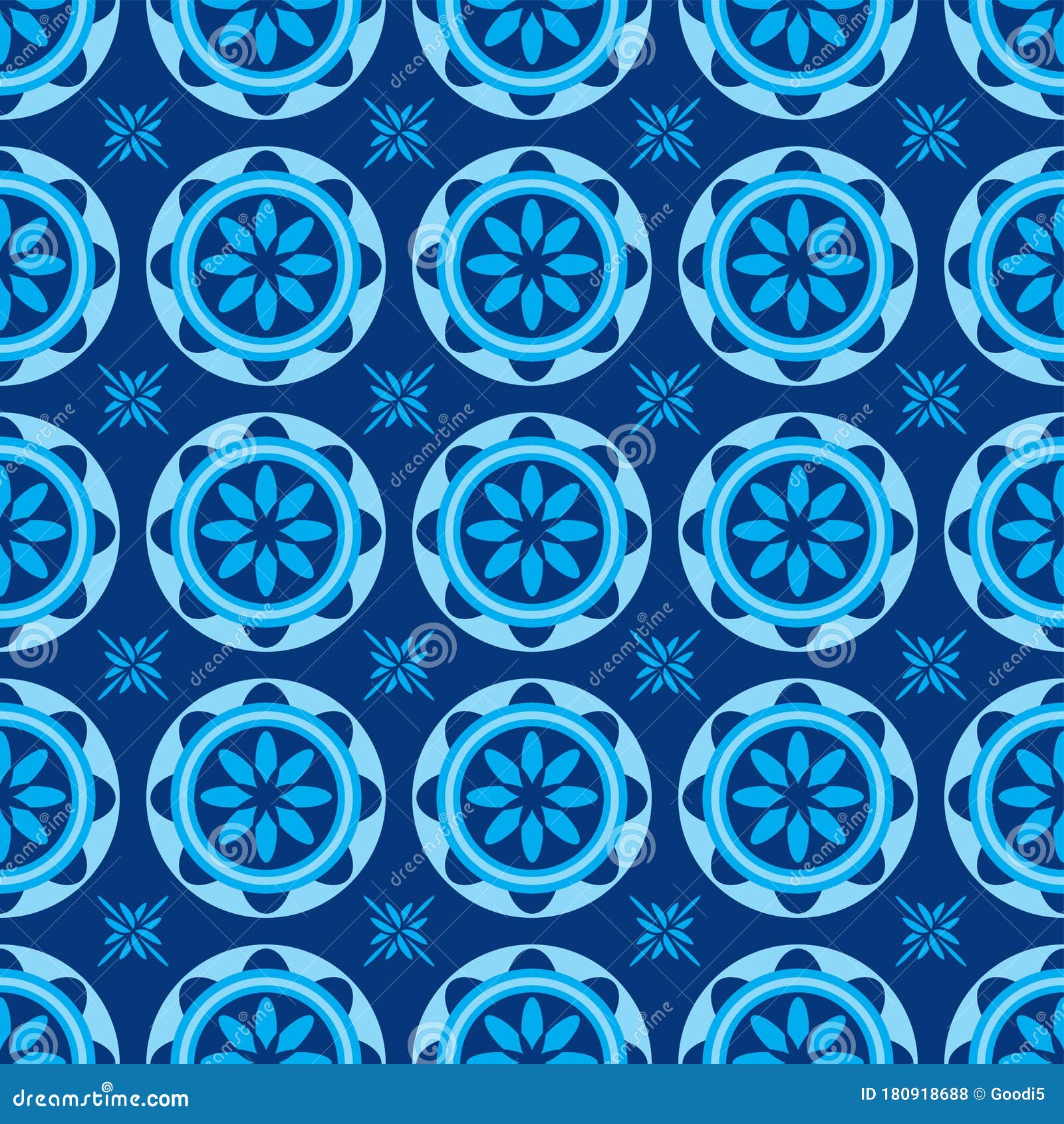 Seamless African Shweshwe Flower Pattern Design in Different Shades of ...