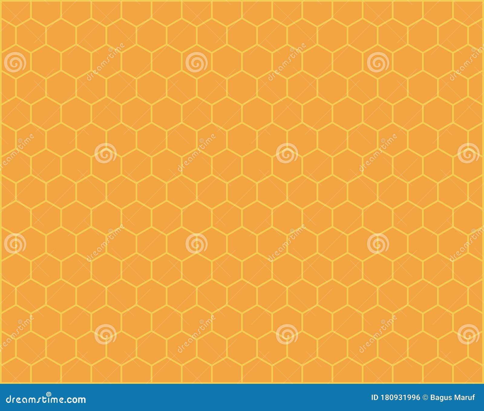Hexagonal Bee Pattern stock vector. Illustration of print - 180931996