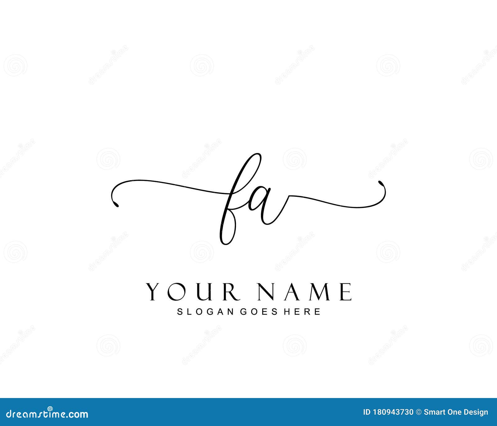 Initial FA Signature Logo Template Vector Stock Vector - Illustration ...