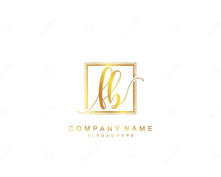 Initial FB Signature Logo Template Vector Stock Vector - Illustration ...
