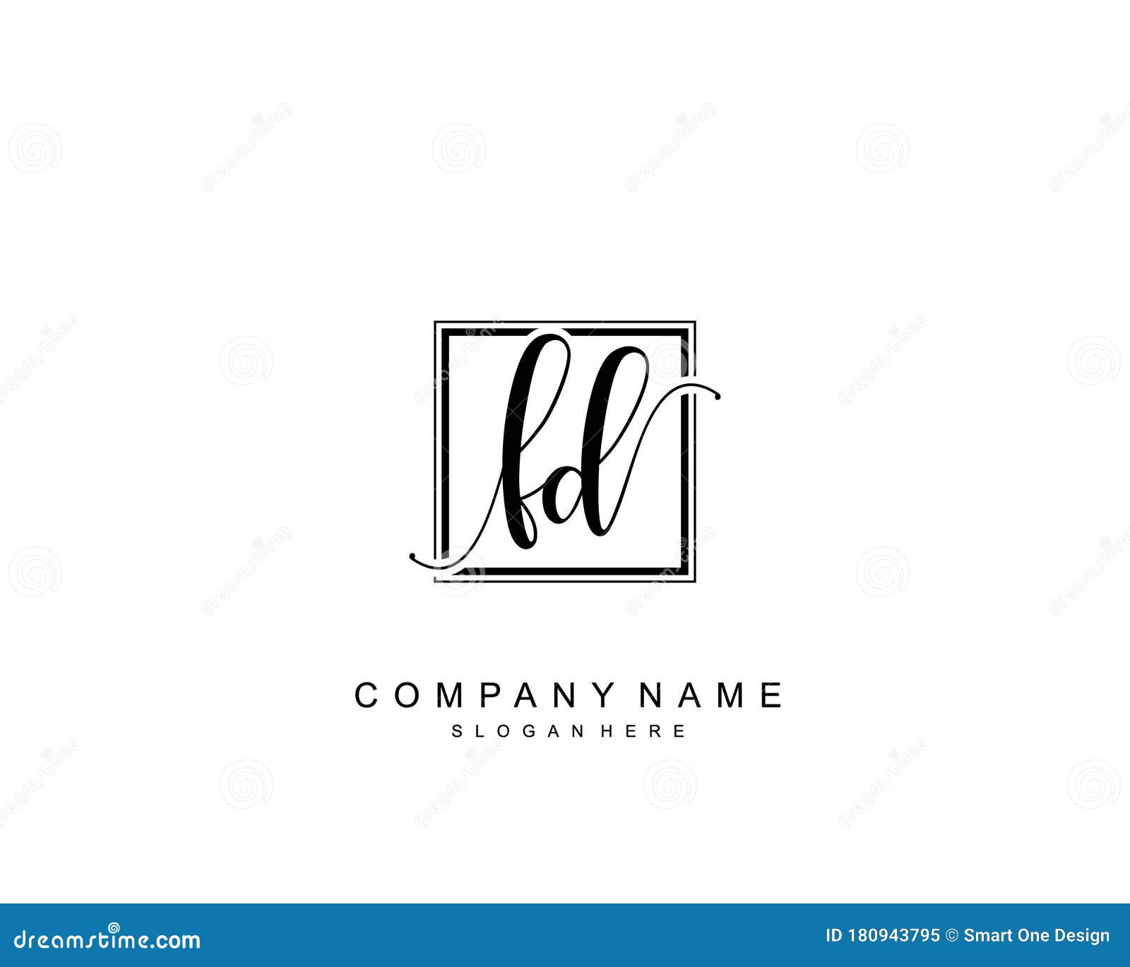 Initial FD Signature Logo Template Vector Stock Vector - Illustration ...