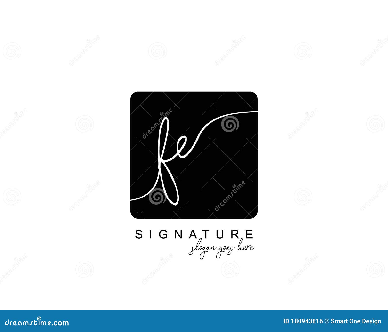 Initial FE Signature Logo Template Vector Stock Vector - Illustration ...