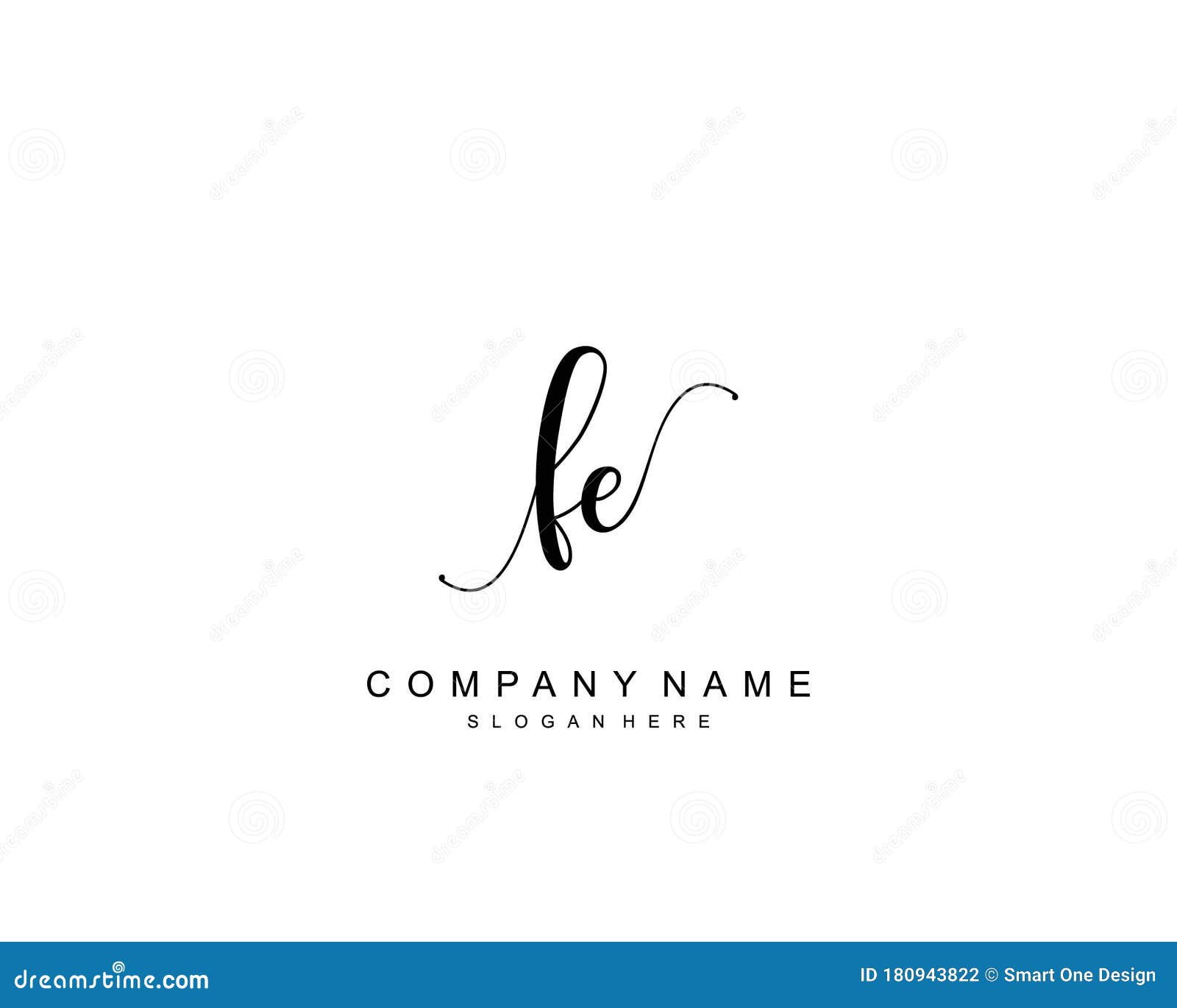 Initial FE Signature Logo Template Vector Stock Vector - Illustration ...