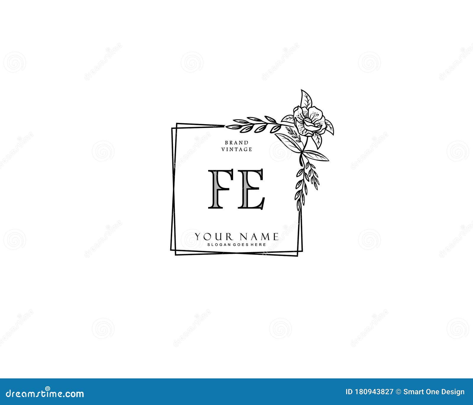 Initial FE Signature Logo Template Vector Stock Vector - Illustration ...