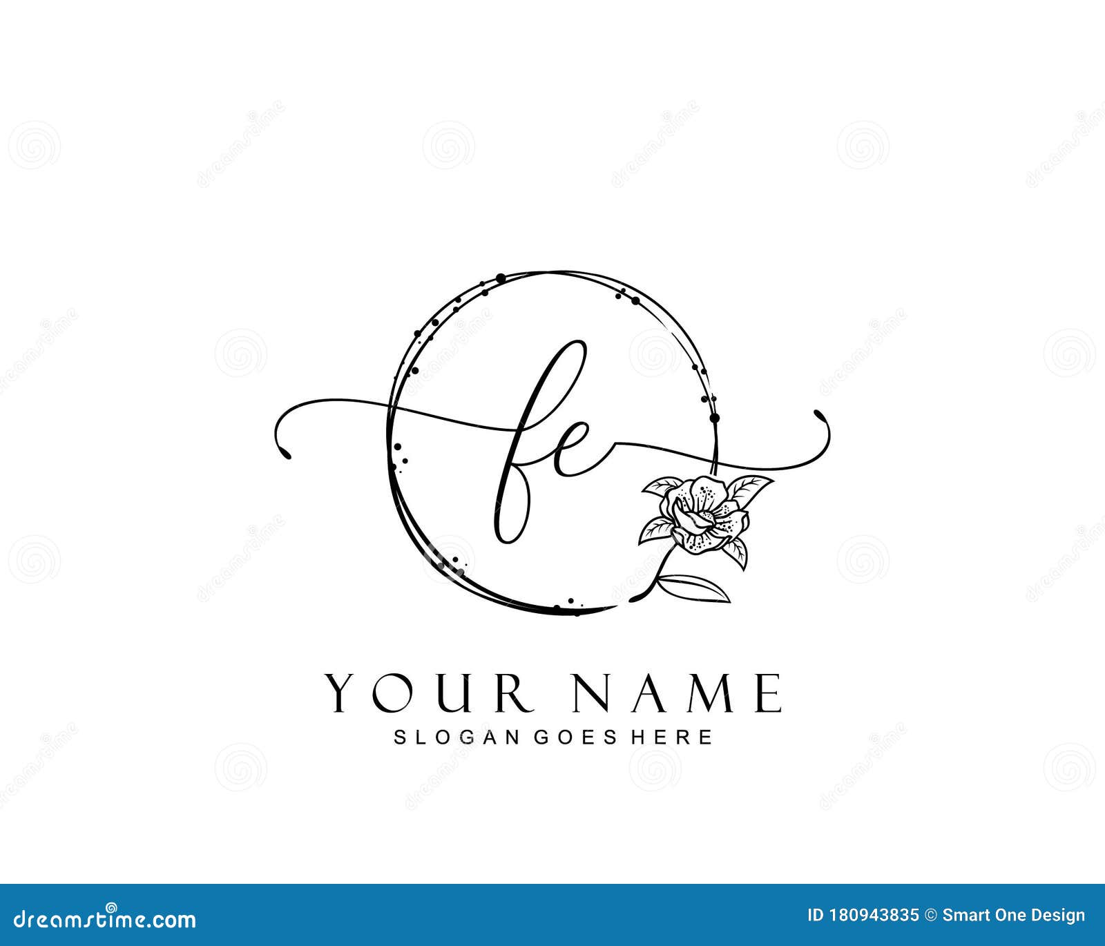 Initial FE Signature Logo Template Vector Stock Vector - Illustration ...