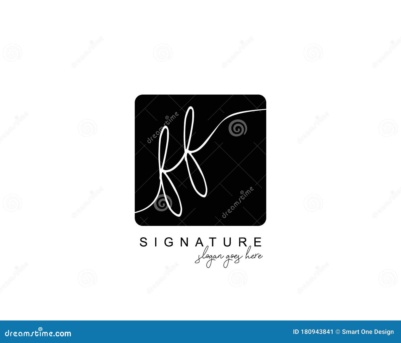 Initial FF Signature Logo Template Vector Stock Vector - Illustration ...