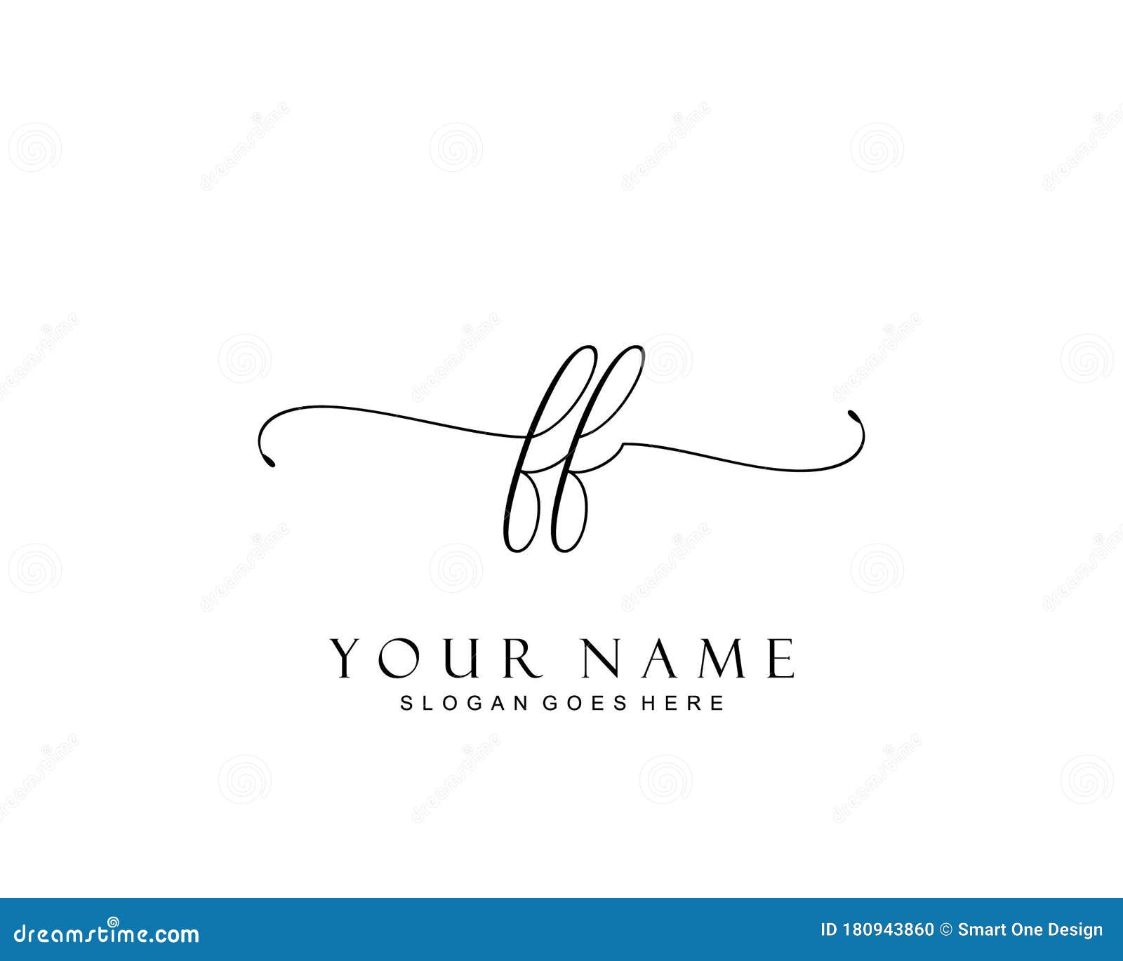 Initial FF Signature Logo Template Vector Stock Vector - Illustration ...