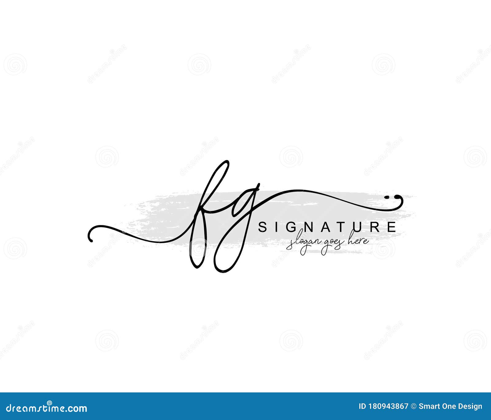 Initial FG Signature Logo Template Vector Stock Vector - Illustration ...
