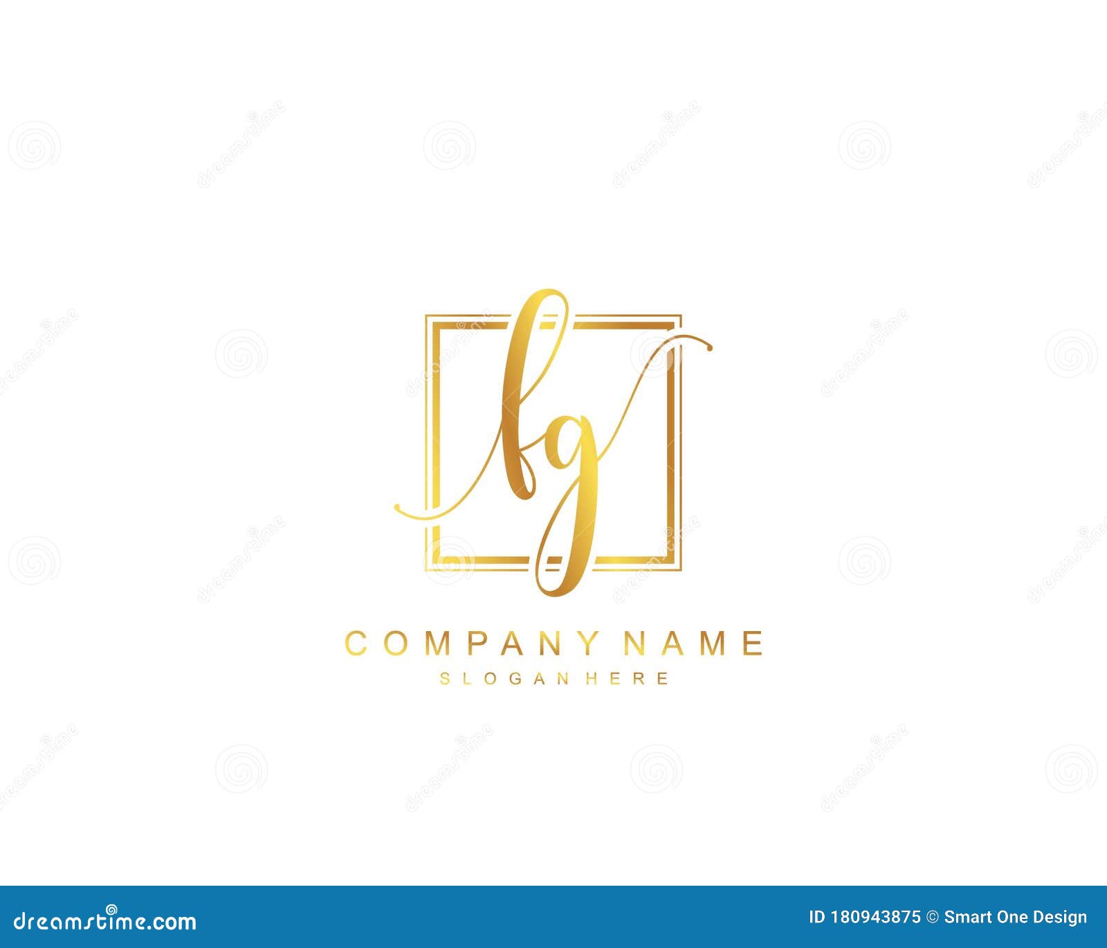Initial FG Signature Logo Template Vector Stock Vector - Illustration ...