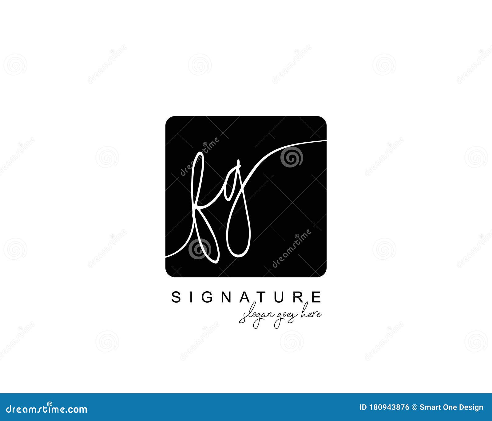Initial FG Signature Logo Template Vector Stock Vector - Illustration ...
