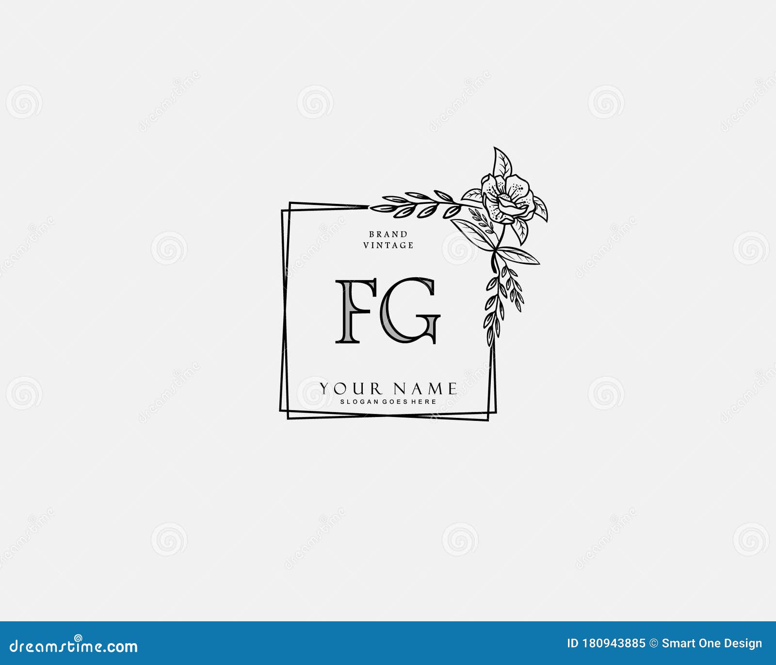 Initial FG Signature Logo Template Vector Stock Vector - Illustration ...
