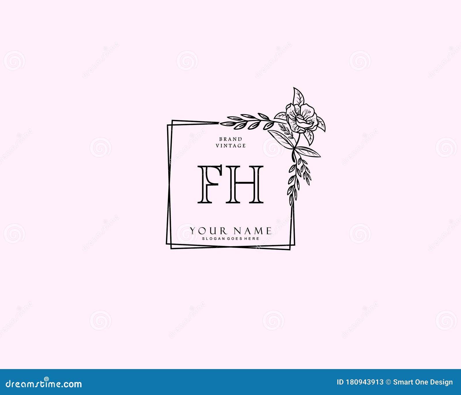 Initial FH Signature Logo Template Vector Stock Vector - Illustration ...