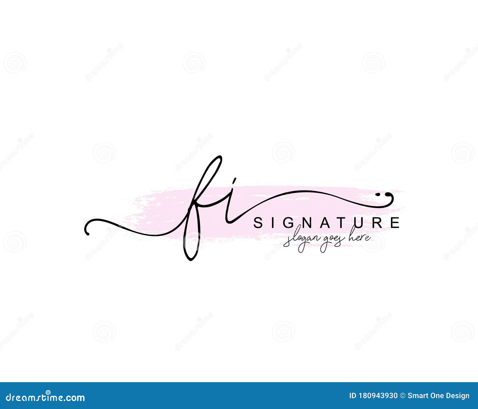 Initial FI Signature Logo Template Vector Stock Vector - Illustration ...