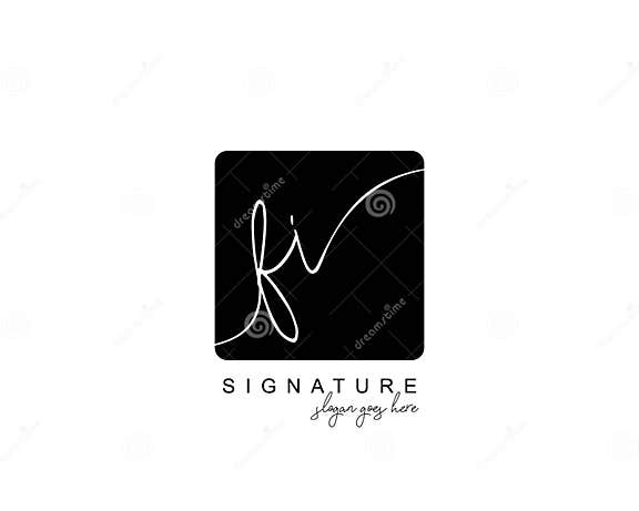 Initial FI Signature Logo Template Vector Stock Vector - Illustration ...